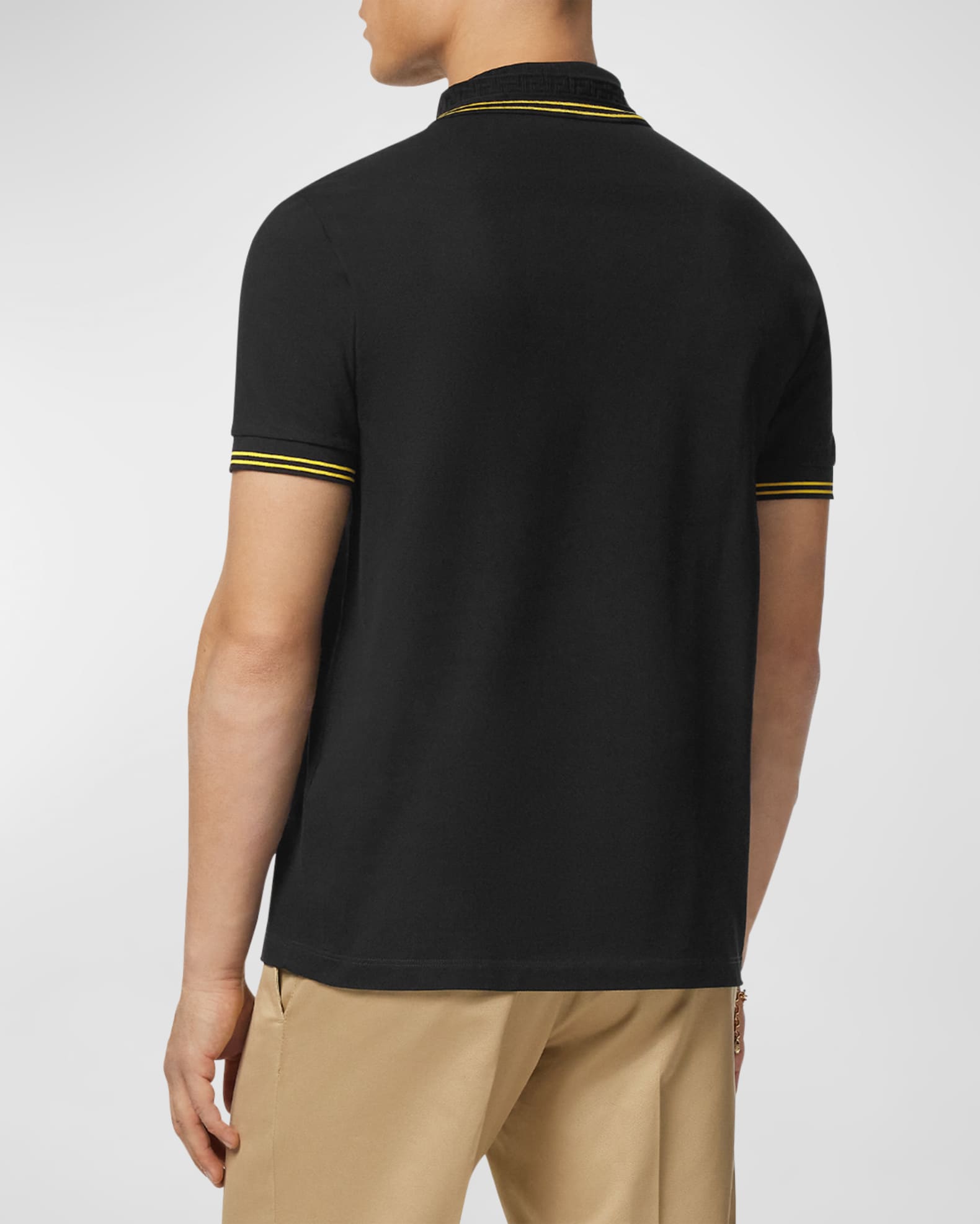 Versace Men's Pop Medusa Tipped Polo Shirt | Neiman Marcus