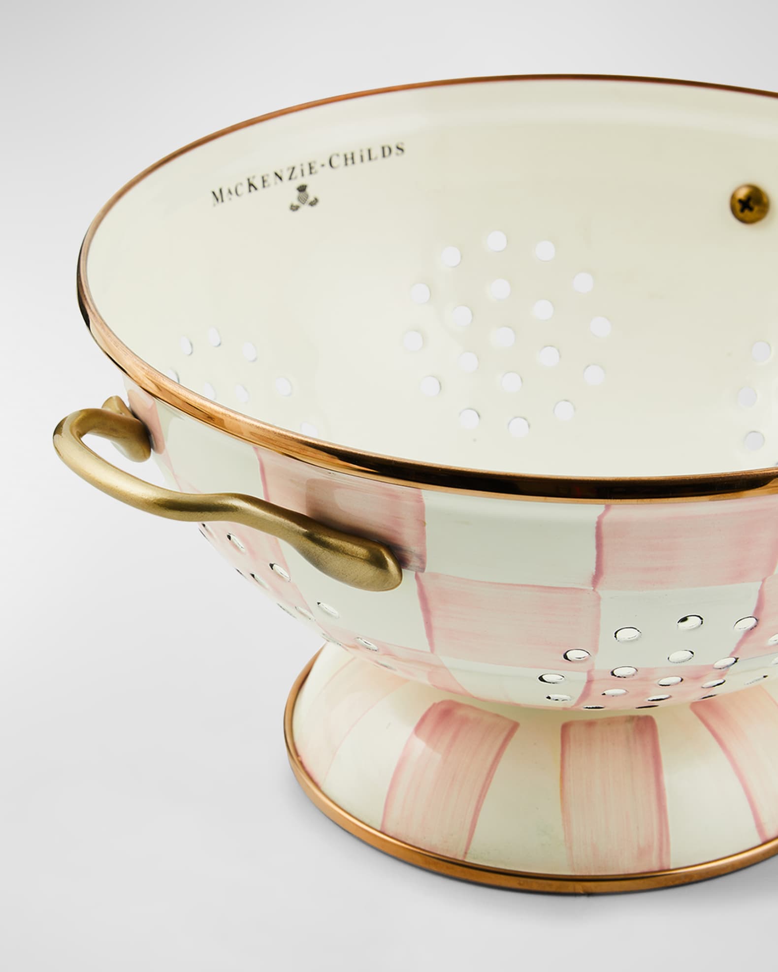 Rosy Check Enamel Colander Collection | Neiman Marcus