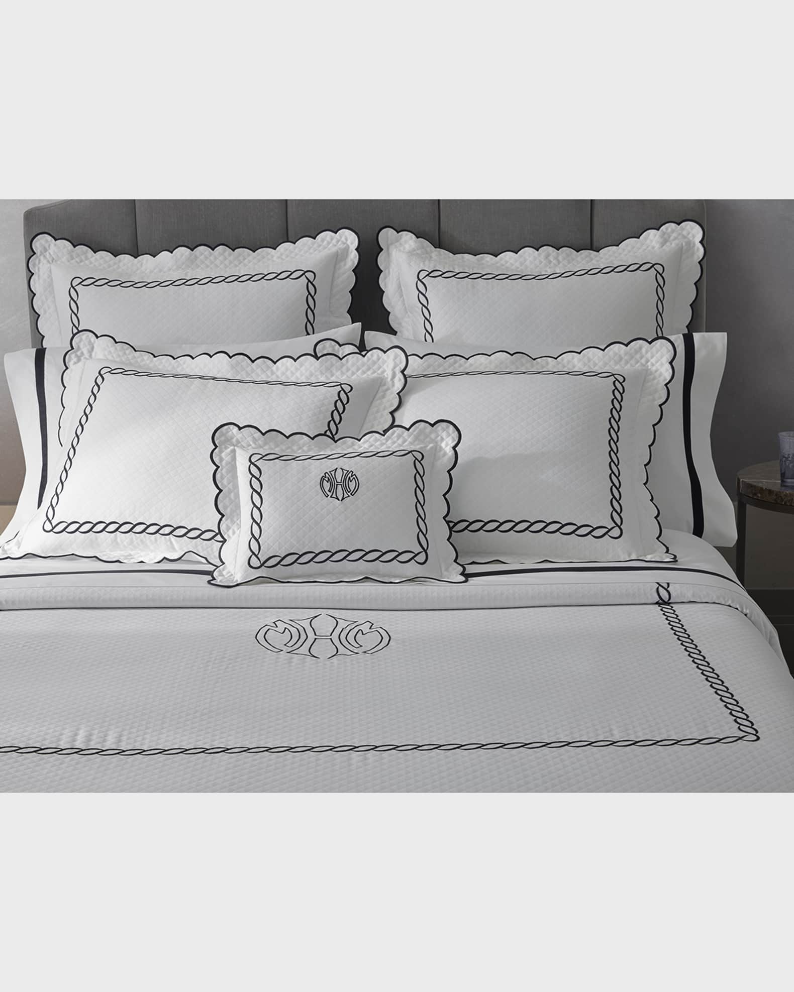 Matouk Classic Chain Scallop Matelasse Neckroll Sham | Neiman Marcus