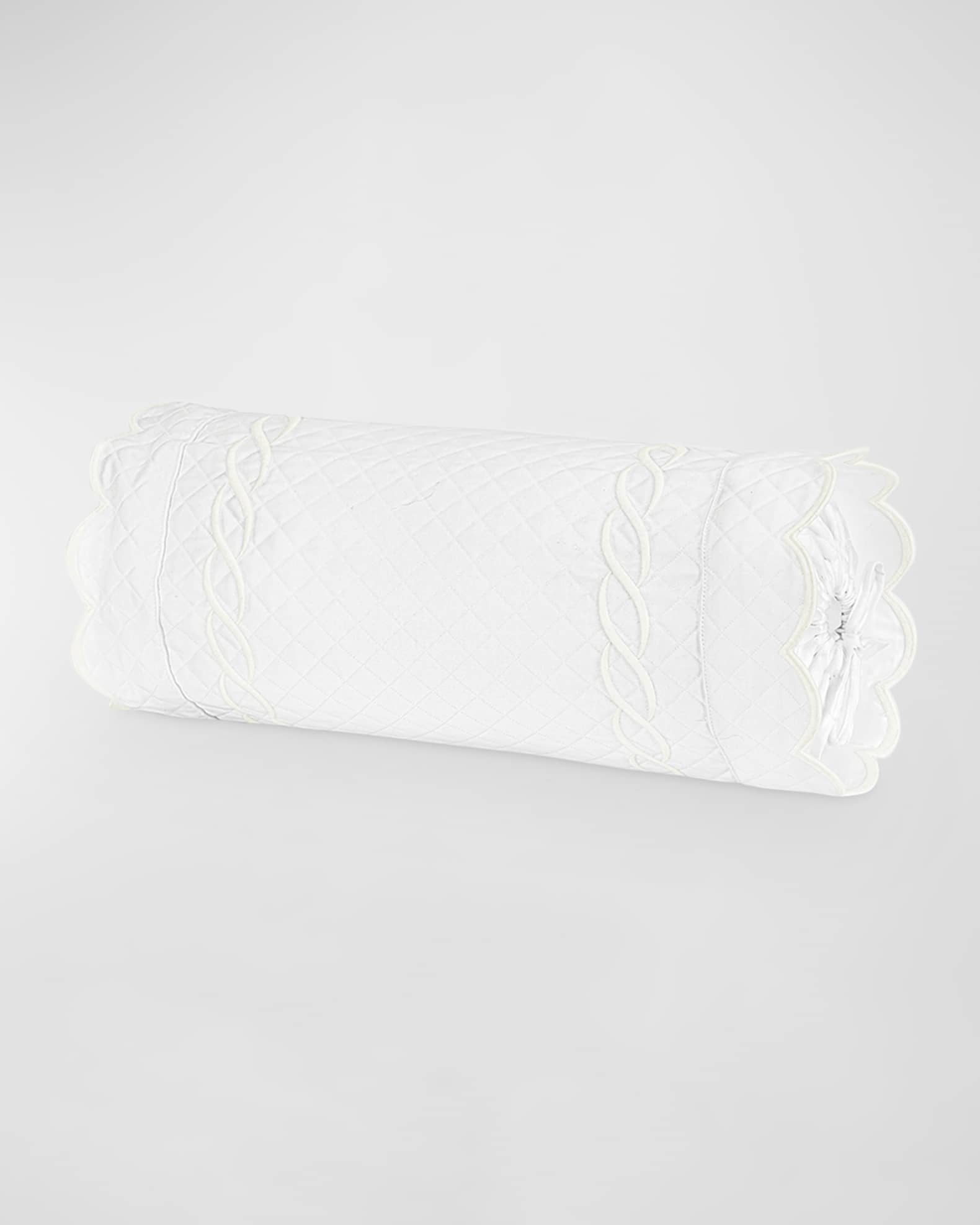 Matouk Classic Chain Scallop Matelasse Neckroll Sham | Neiman Marcus