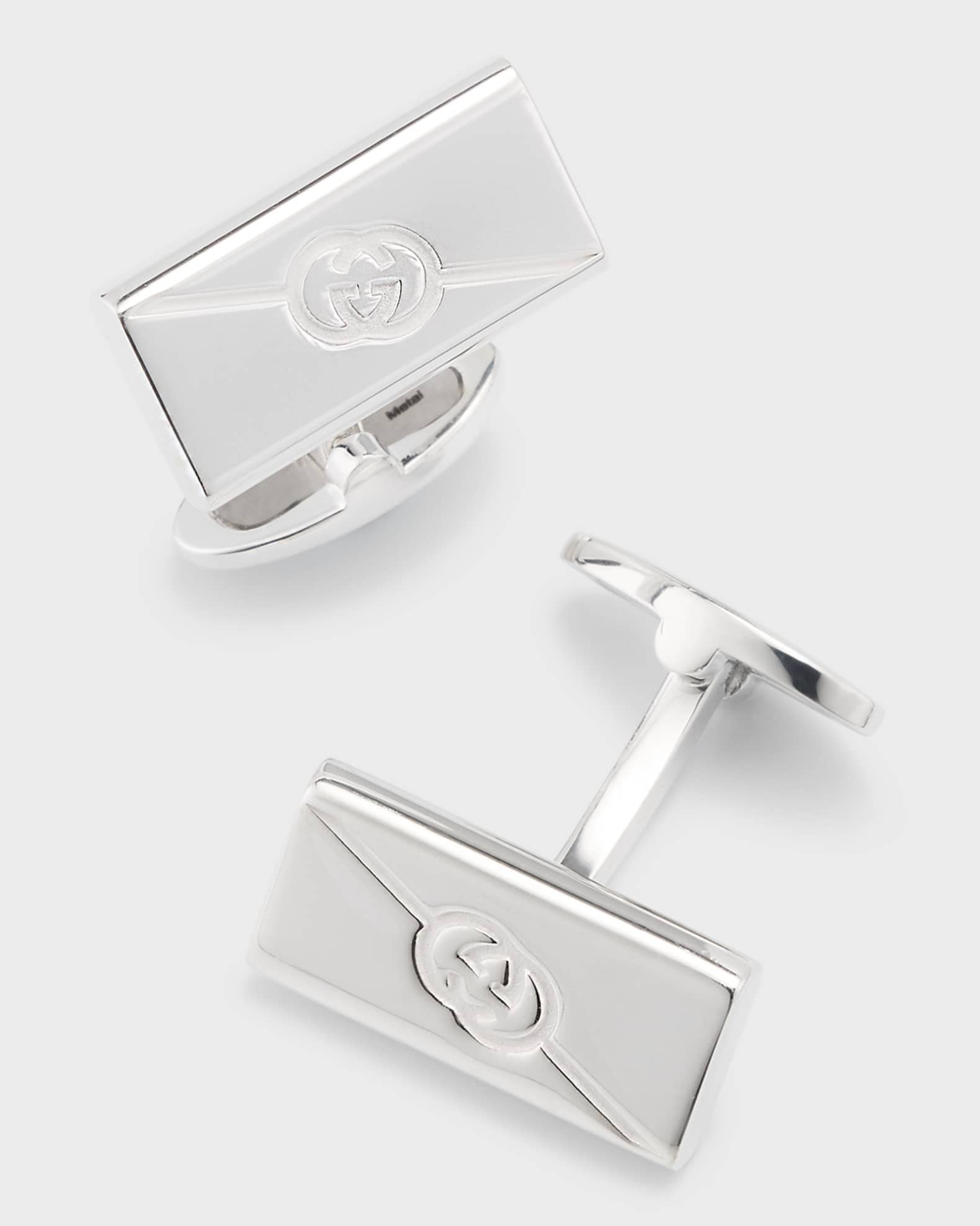 Gucci Men's Gucci Tag Cufflinks, Silver | Neiman Marcus