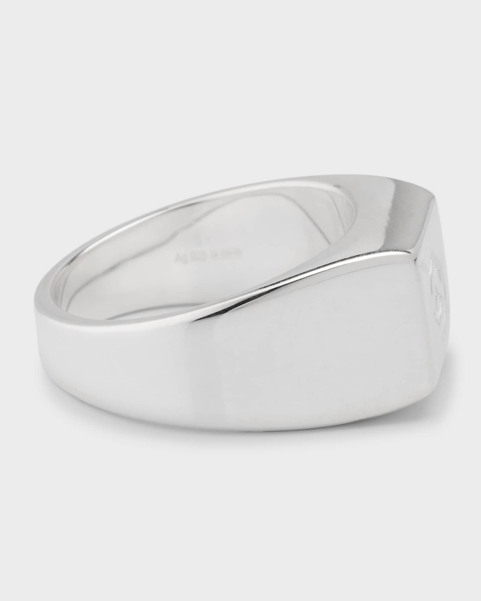 Gucci Men's Gucci Tag RIng Chevalier, 19mm Silver | Neiman Marcus