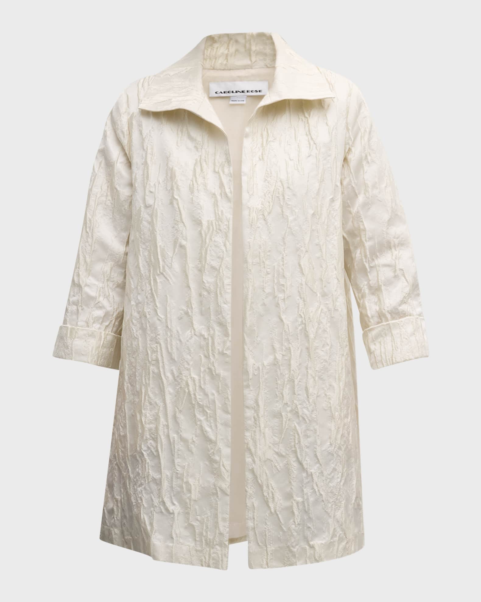 Caroline Rose Open-Front Jacquard Party Jacket | Neiman Marcus