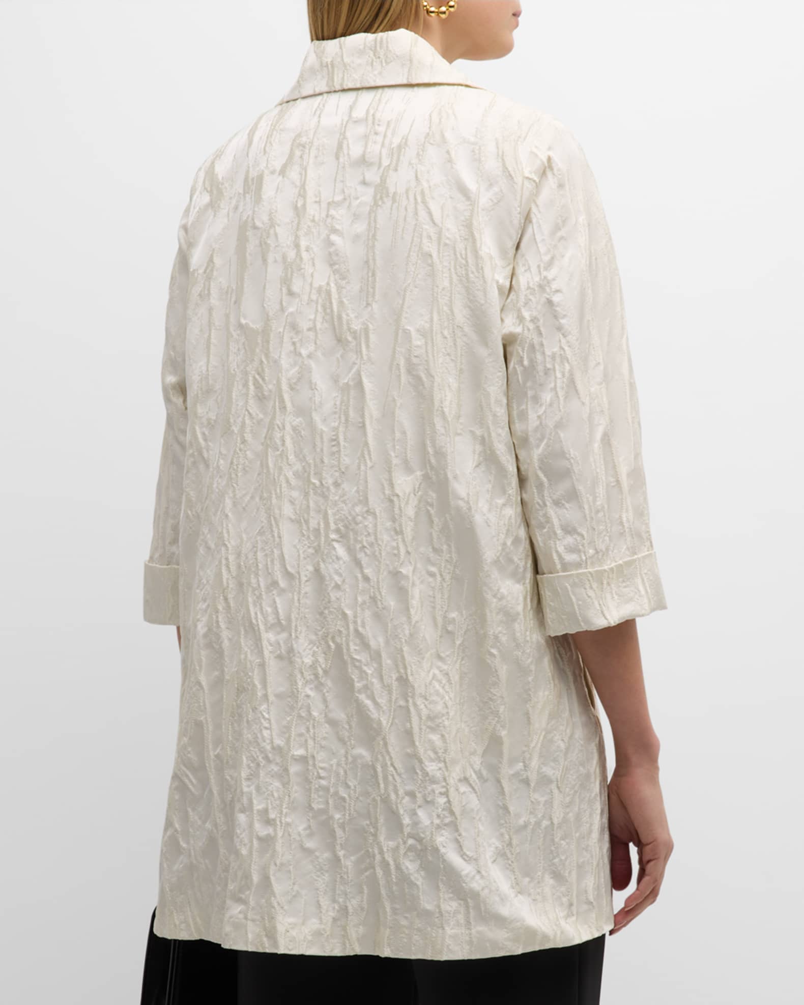 Caroline Rose Open-Front Jacquard Party Jacket | Neiman Marcus