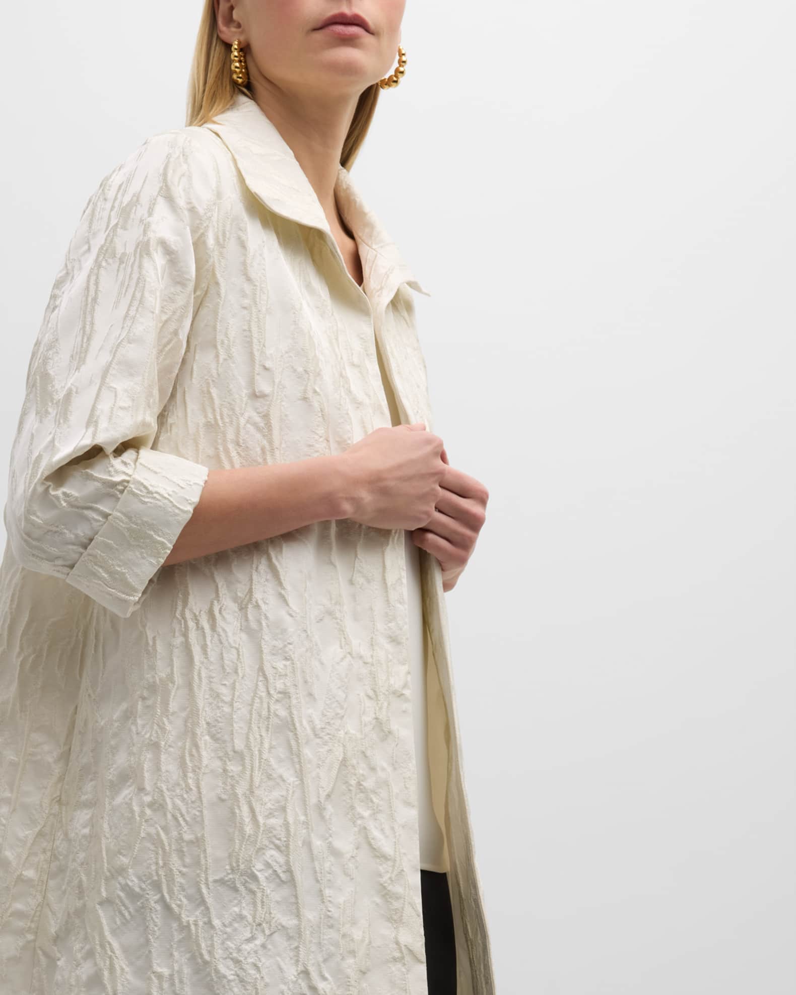 Caroline Rose Open-Front Jacquard Party Jacket | Neiman Marcus