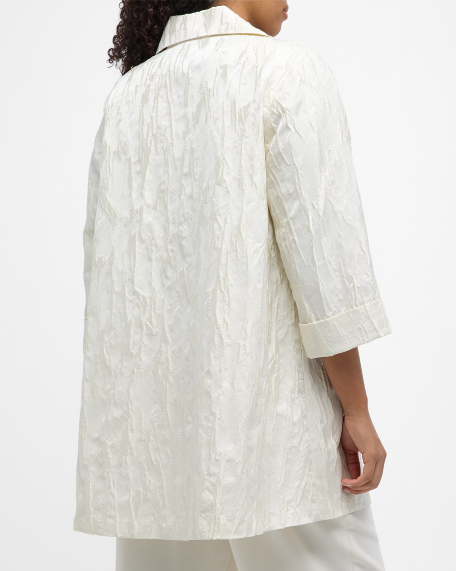 Caroline Rose Plus Plus Size Open-Front Jacquard Party Jacket | Neiman ...