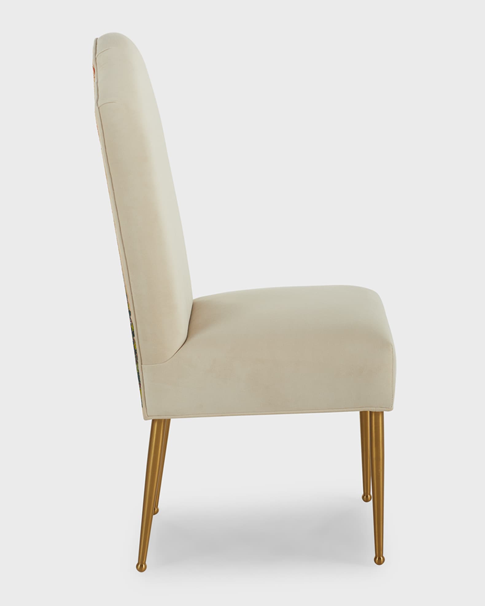 Peacock Dining Chair with Brass Legs