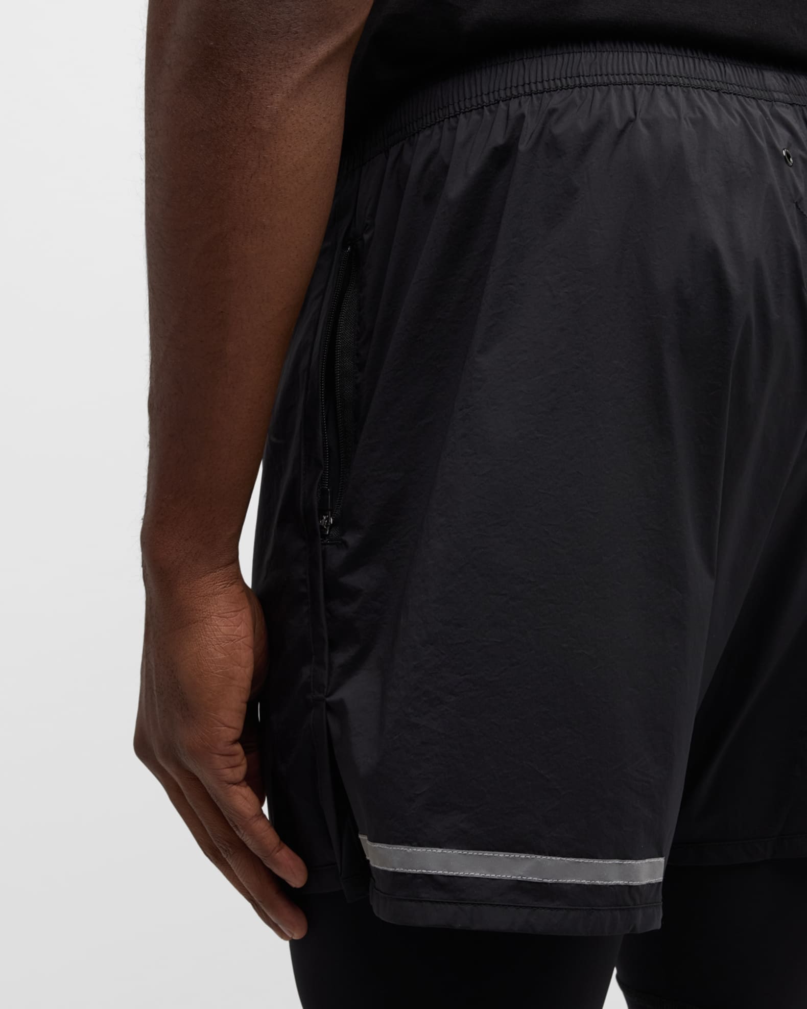 TRUE TRIBE Men's Layered Running Shorts | Neiman Marcus