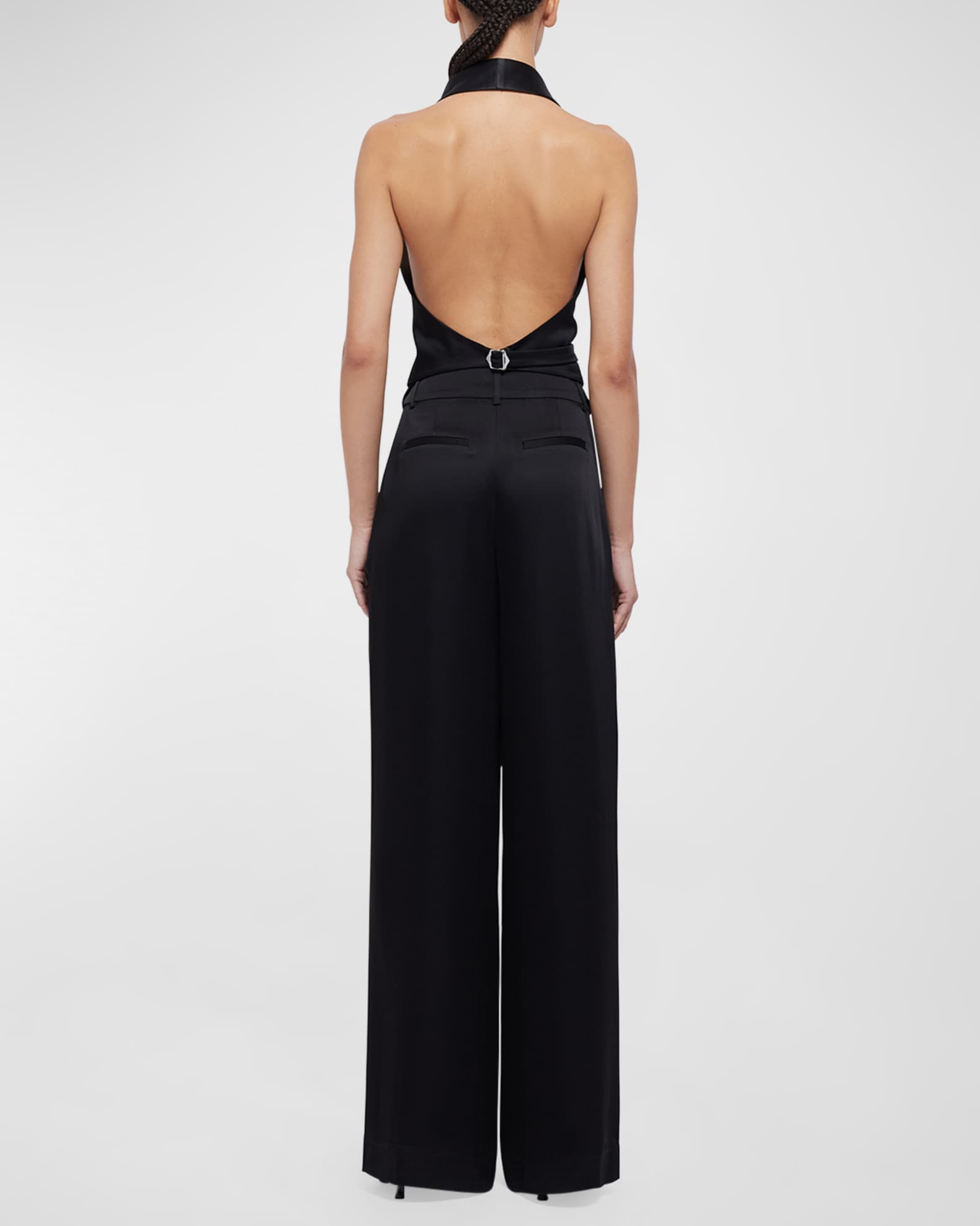 SIMKHAI Albany Backless Deep V-Neck Vest | Neiman Marcus
