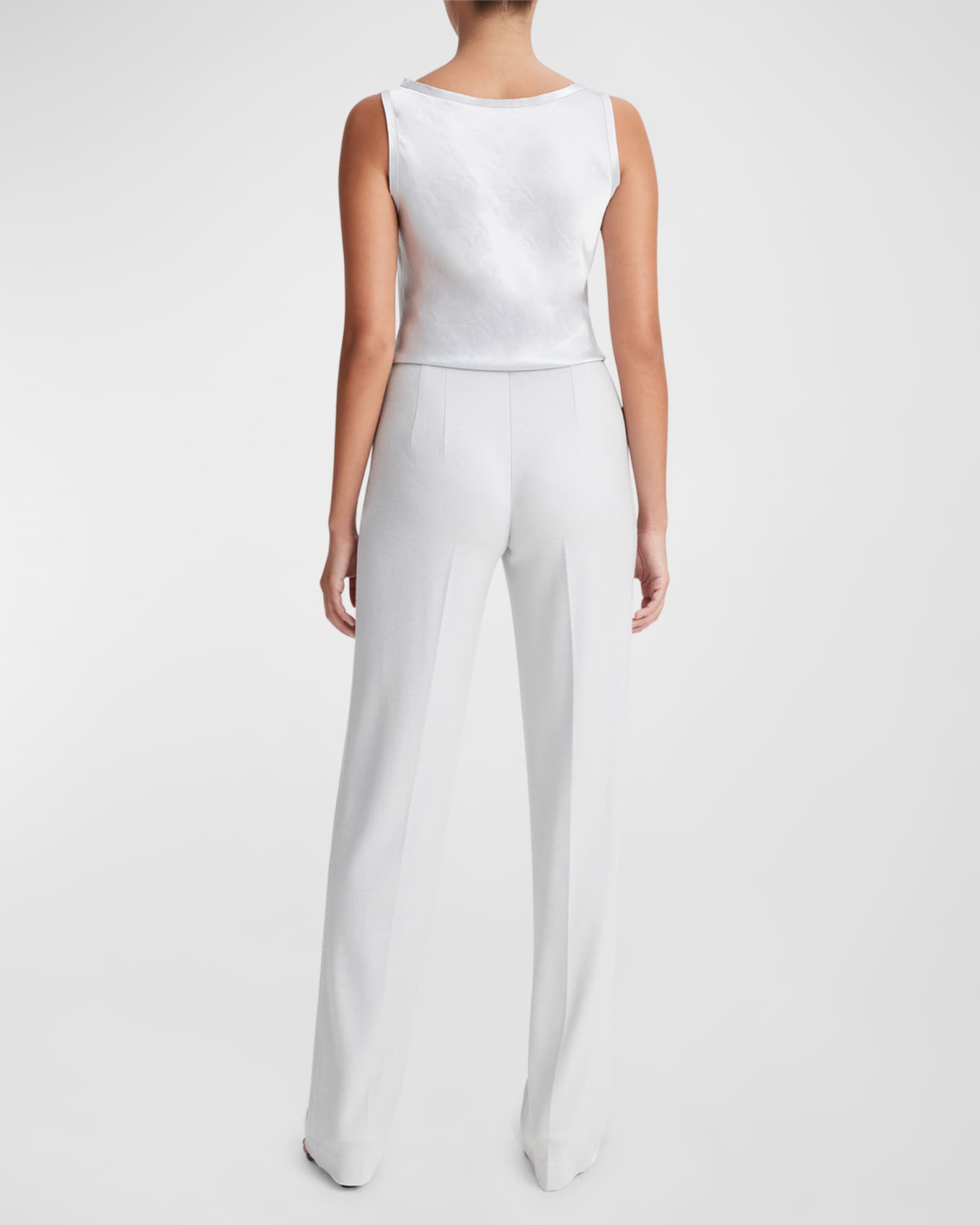 Vince High-Rise Wool-Blend Wide-Leg Pants | Neiman Marcus