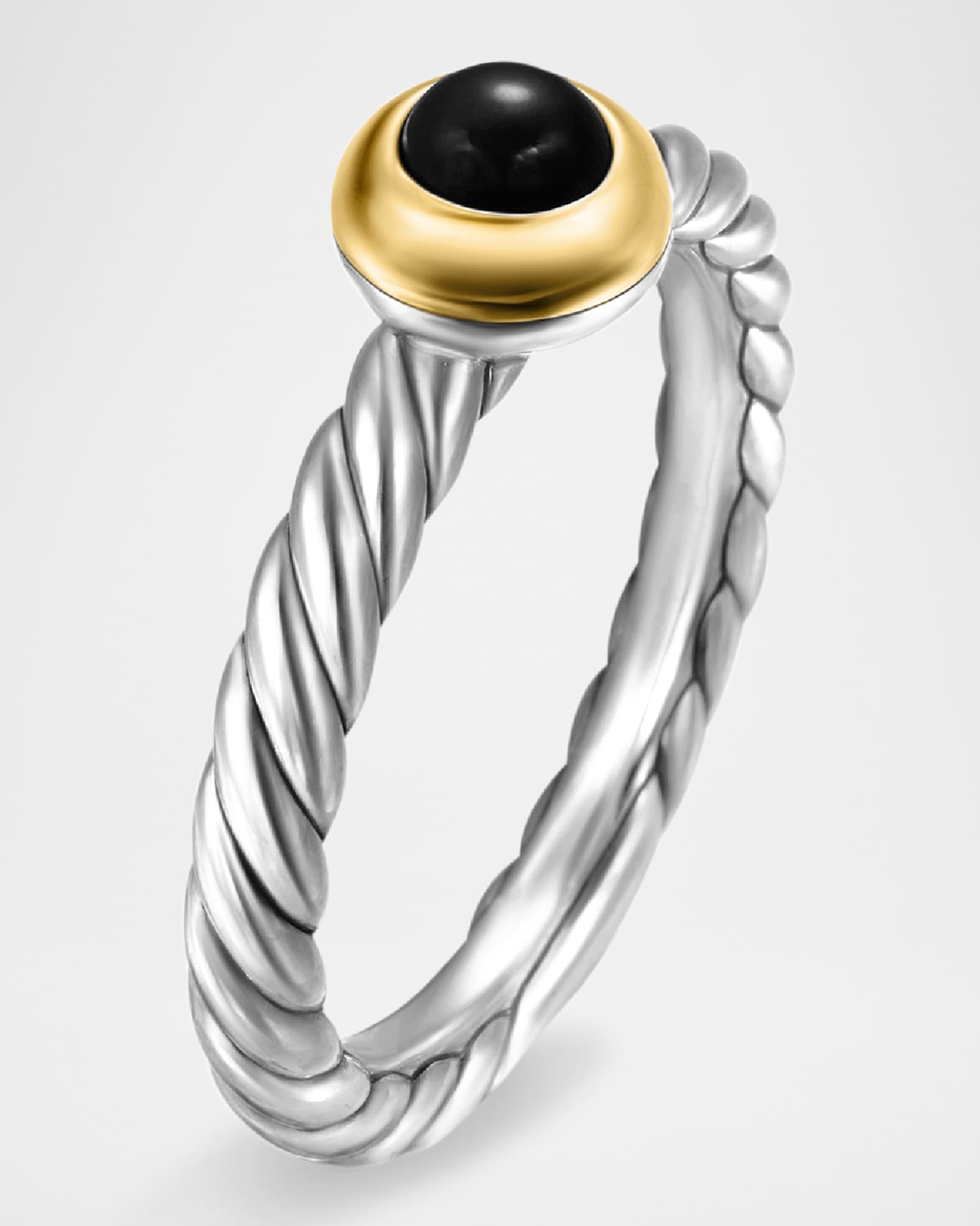 Cable Flex Ring with Gemstone in Silver and 14K Gold | Neiman Marcus