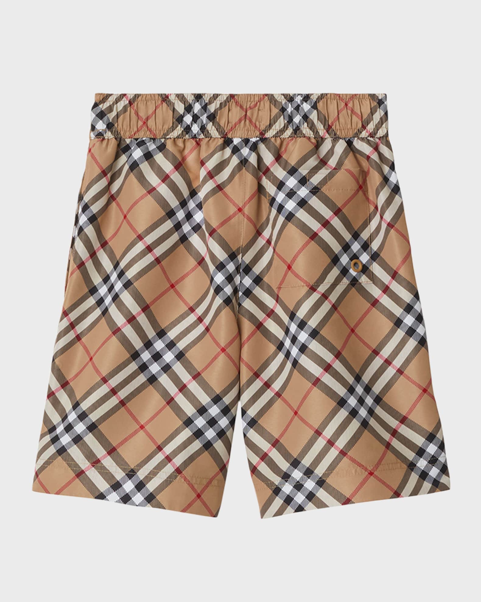 Burberry Boy's Malcolm Check Swim Trunks, Size 6M-2 | Neiman Marcus