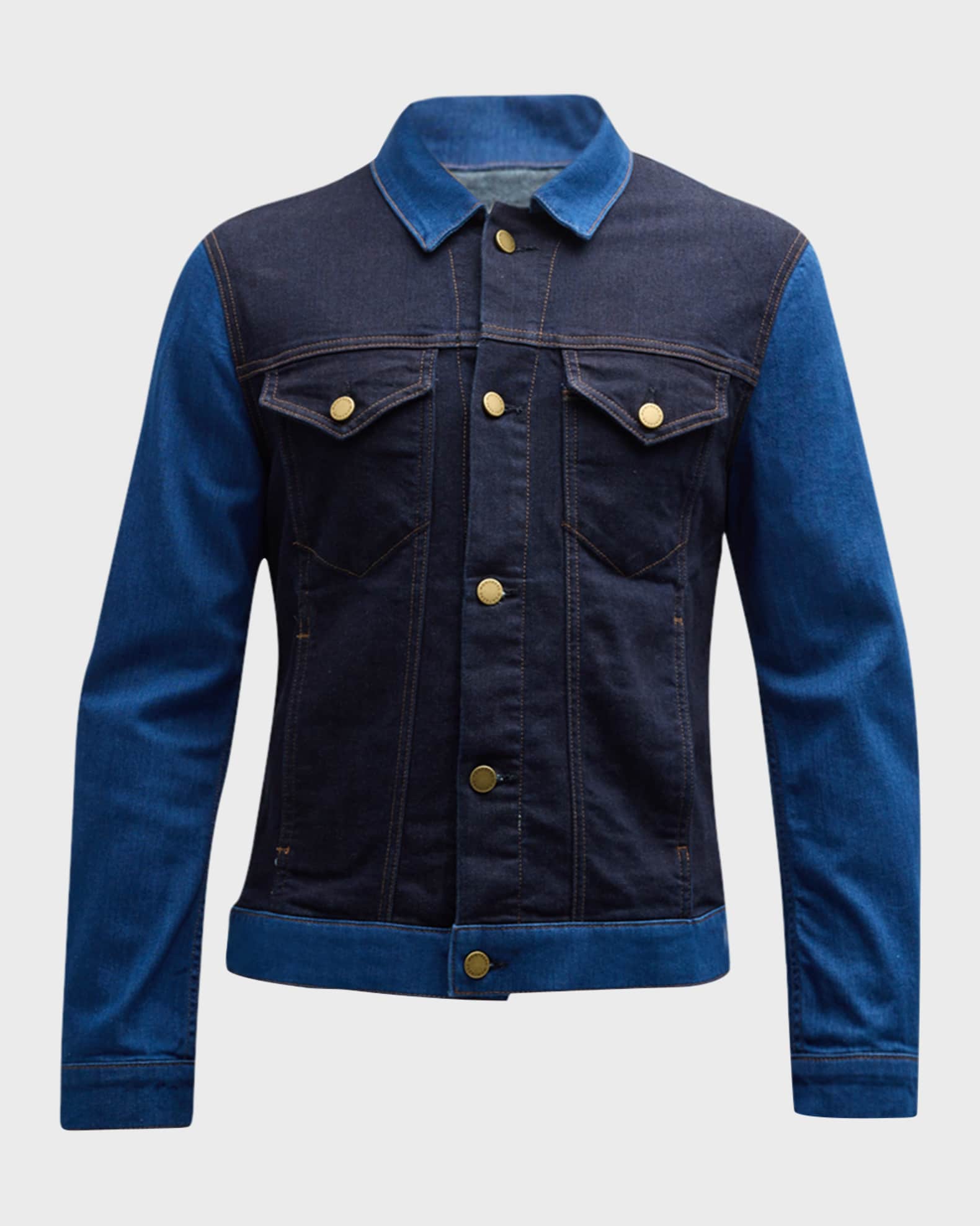 monfrere Men's Dean Colorblock Denim Trucker Jacket | Neiman Marcus