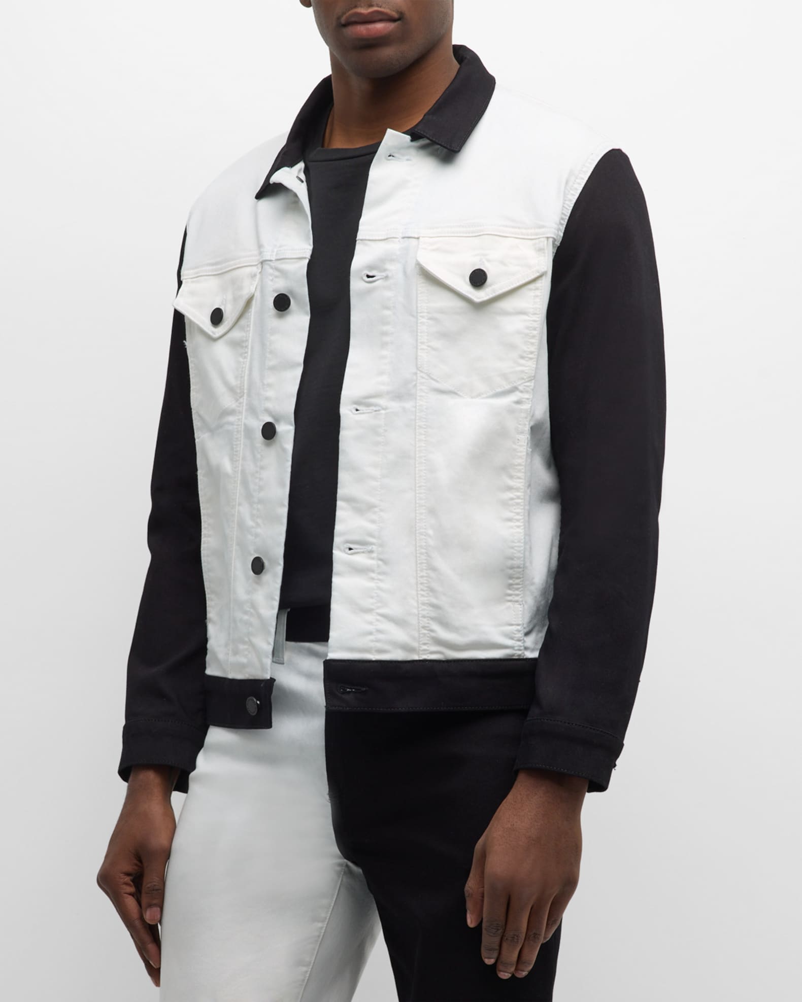 monfrere Men's Dean Bicolor Denim Jacket | Neiman Marcus