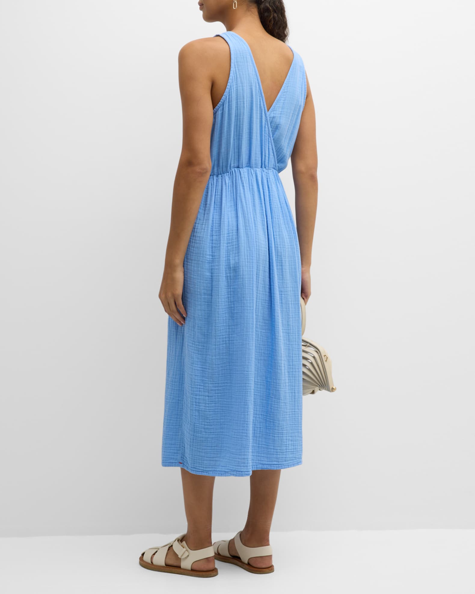 Xirena Faedra Sleeveless Cotton Gauze Midi Dress | Neiman Marcus