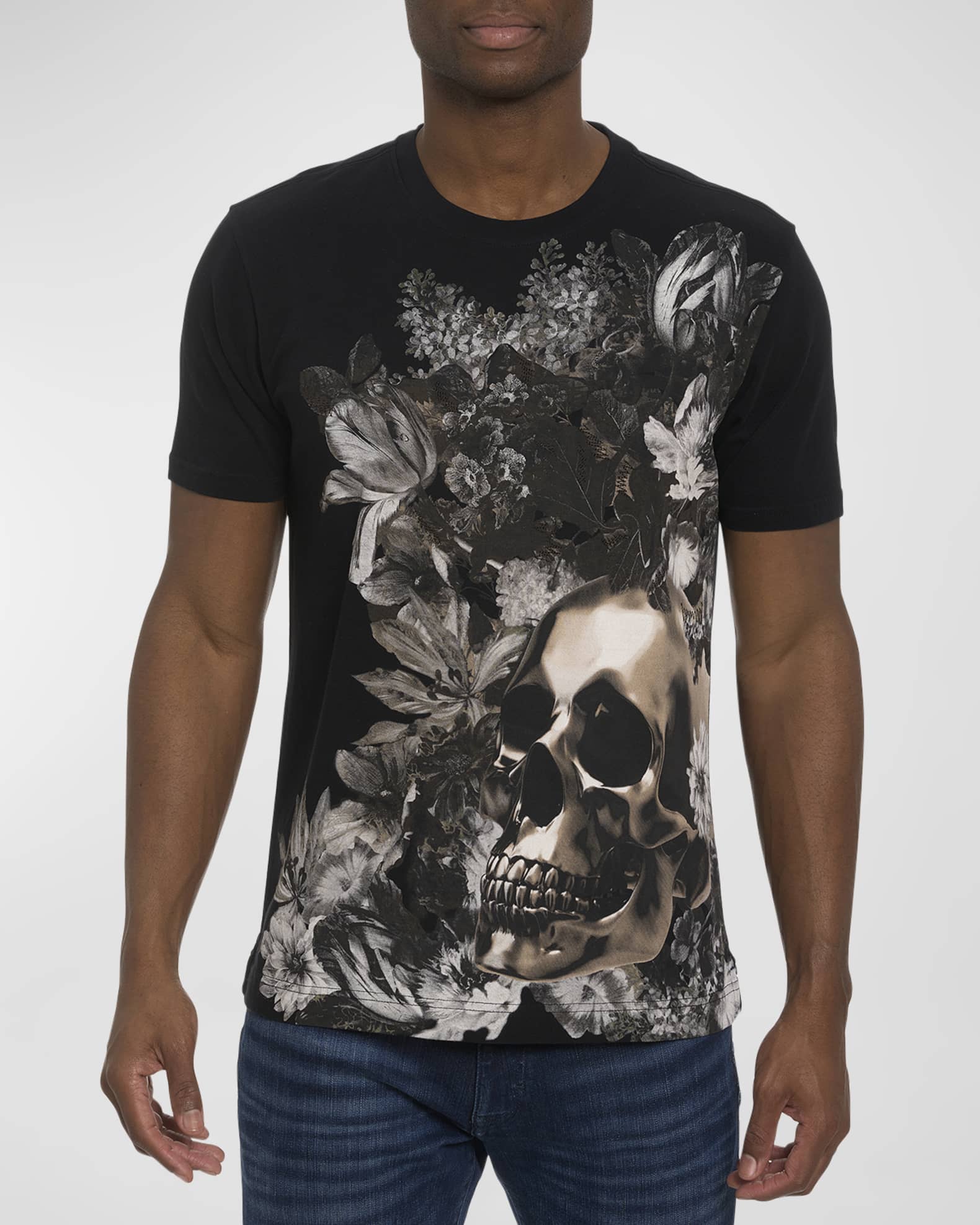 Robert Graham Men's 24K Skull Graphic T-Shirt | Neiman Marcus