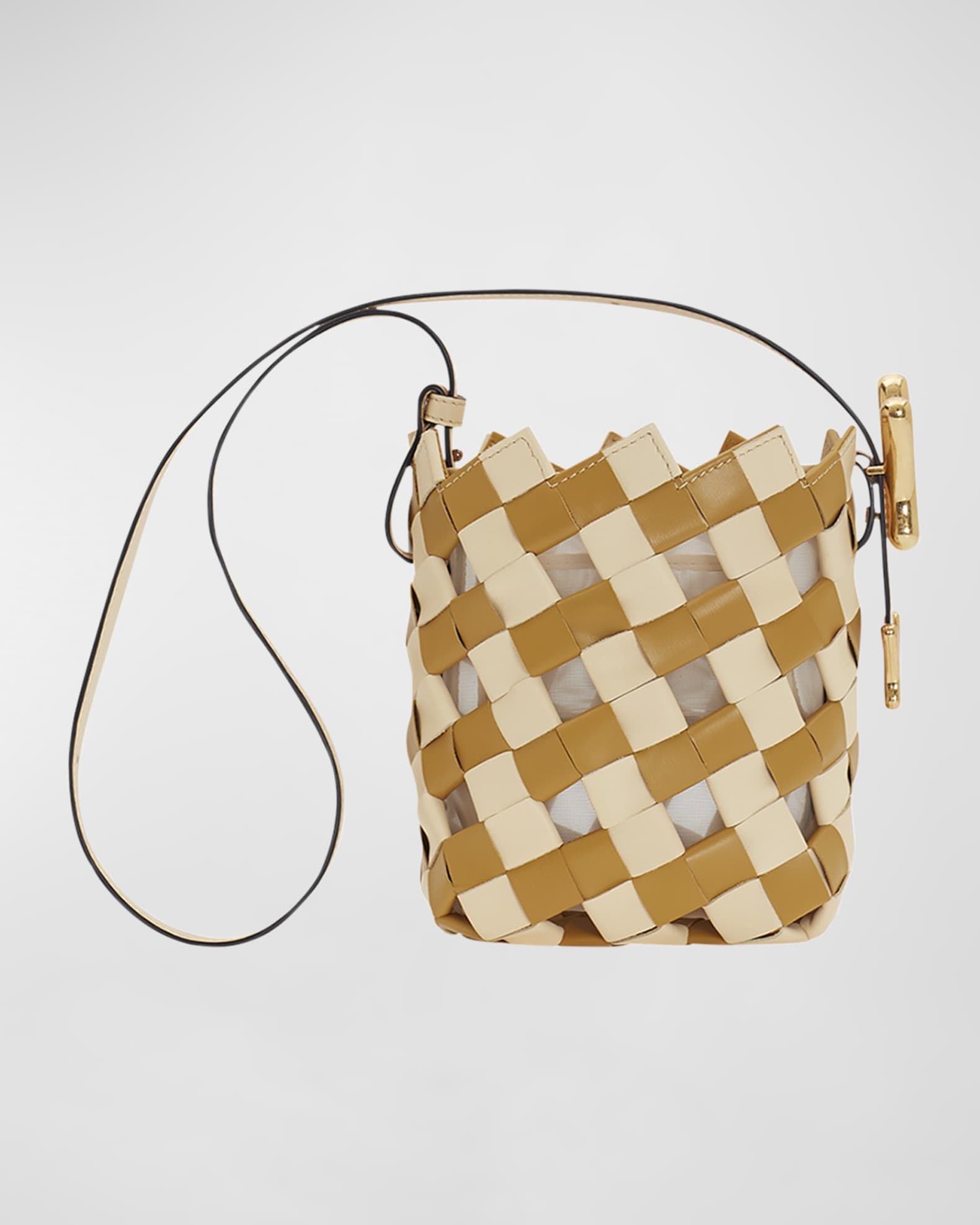 Boyy Bicolor Woven Leather Bucket Bag | Neiman Marcus