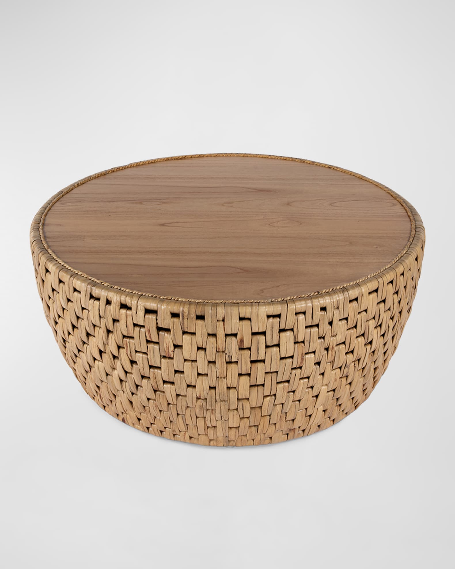 Butler Specialty Co Catalina Drum Rattan Coffee Table | Neiman Marcus