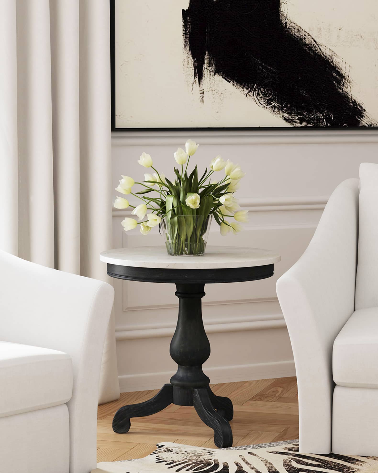 Butler Specialty Co Marjorie Round Marble Side Table | Neiman Marcus