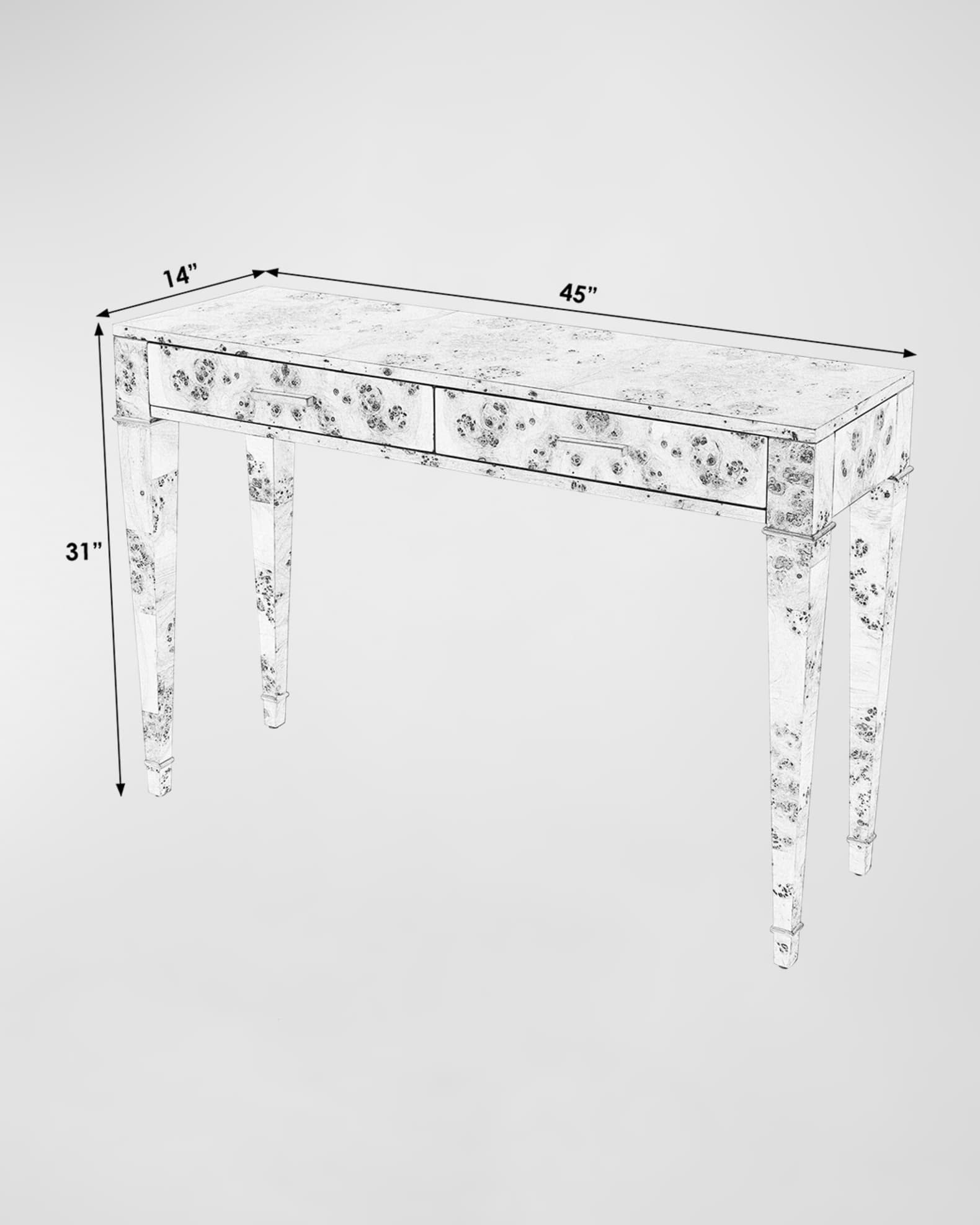 Butler Specialty Co Kanon Burl Wood 2-Drawer Console Table | Neiman Marcus