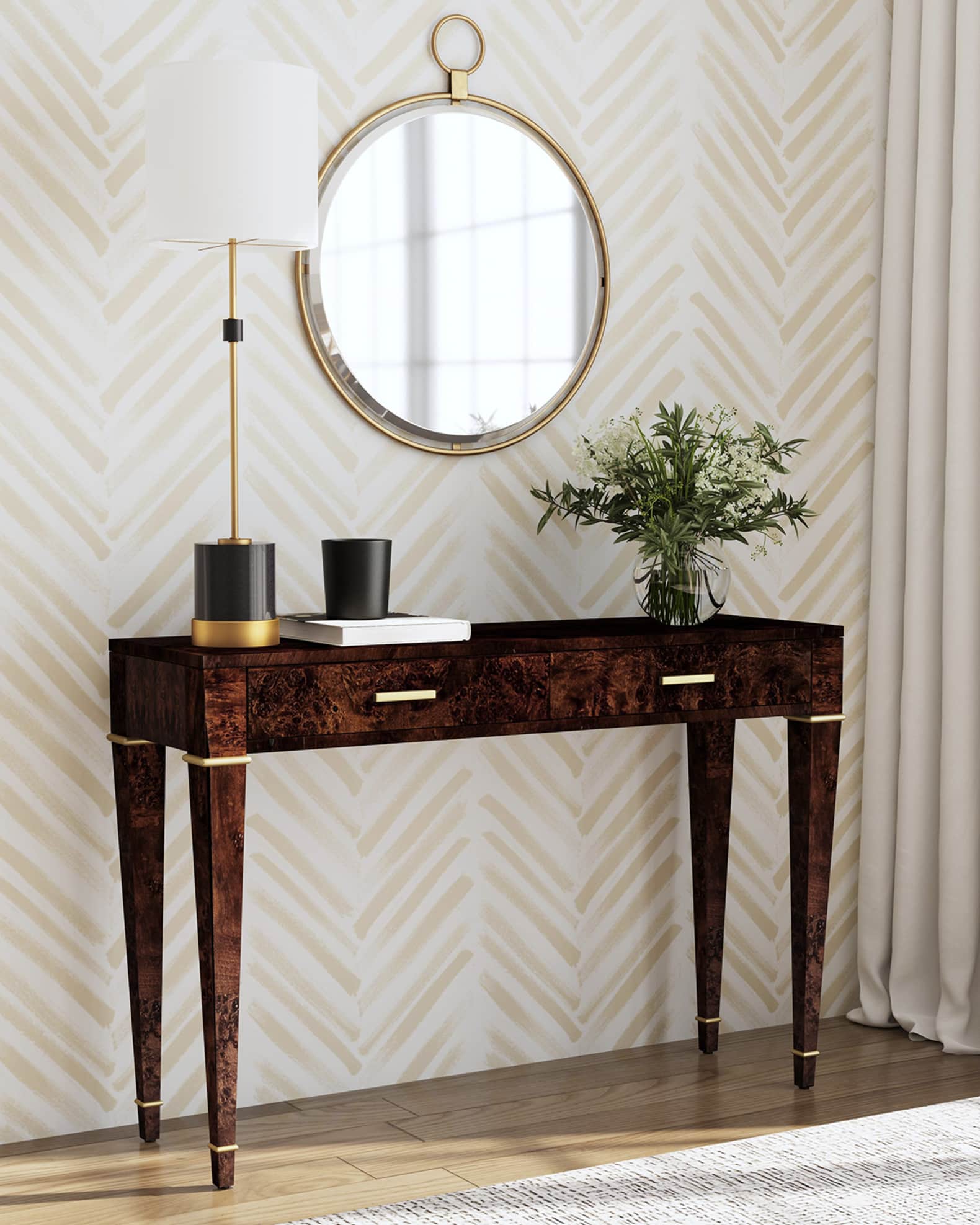 Butler Specialty Co Kanon Burl Wood 2-Drawer Console Table | Neiman Marcus
