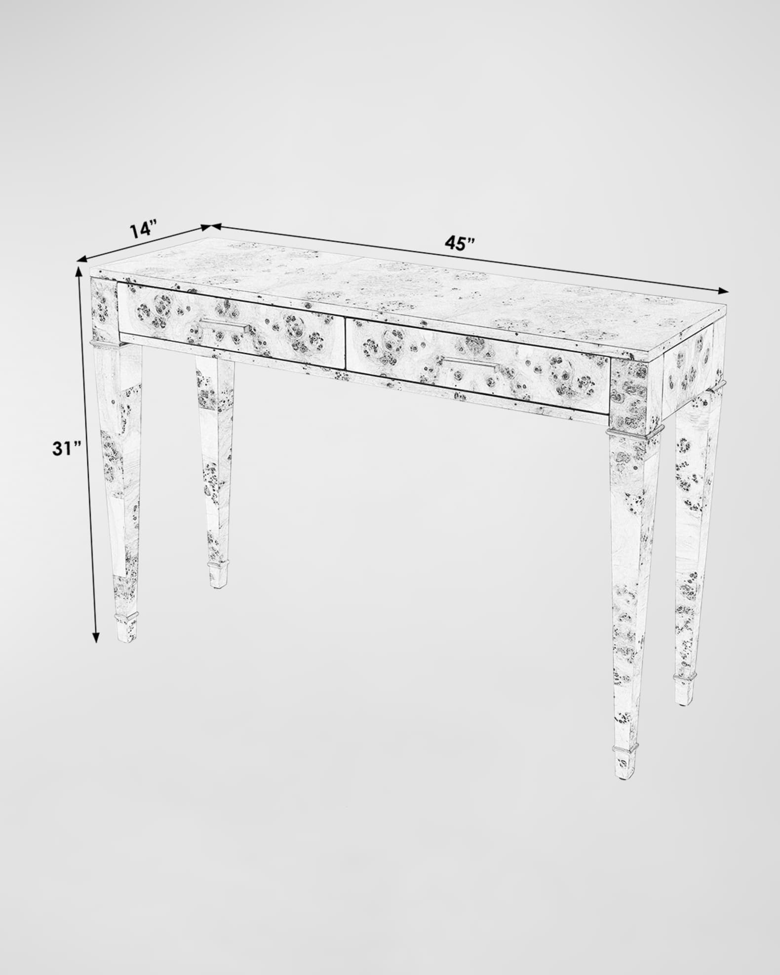 Butler Specialty Co Kanon Burl Wood 2-Drawer Console Table | Neiman Marcus