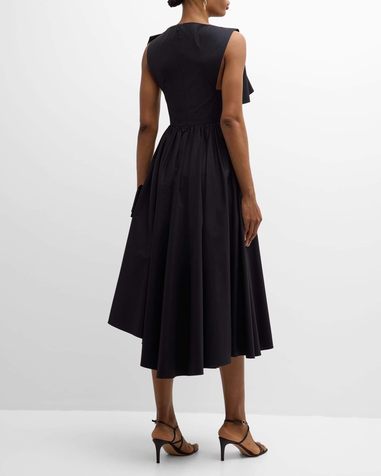 Salon 1884 Evanne Sleeveless Asymmetric Midi Dress | Neiman Marcus