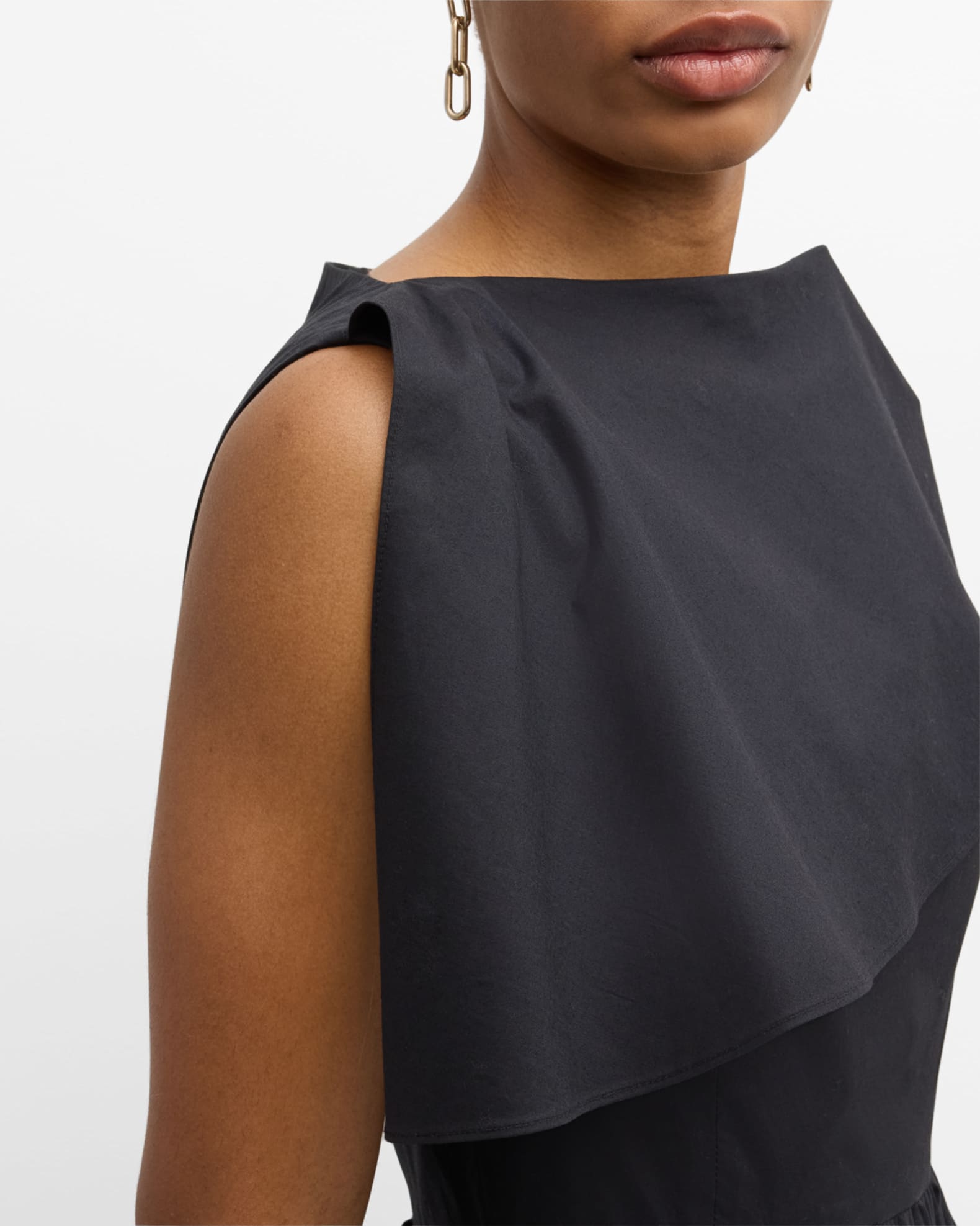 Salon 1884 Evanne Sleeveless Asymmetric Midi Dress | Neiman Marcus