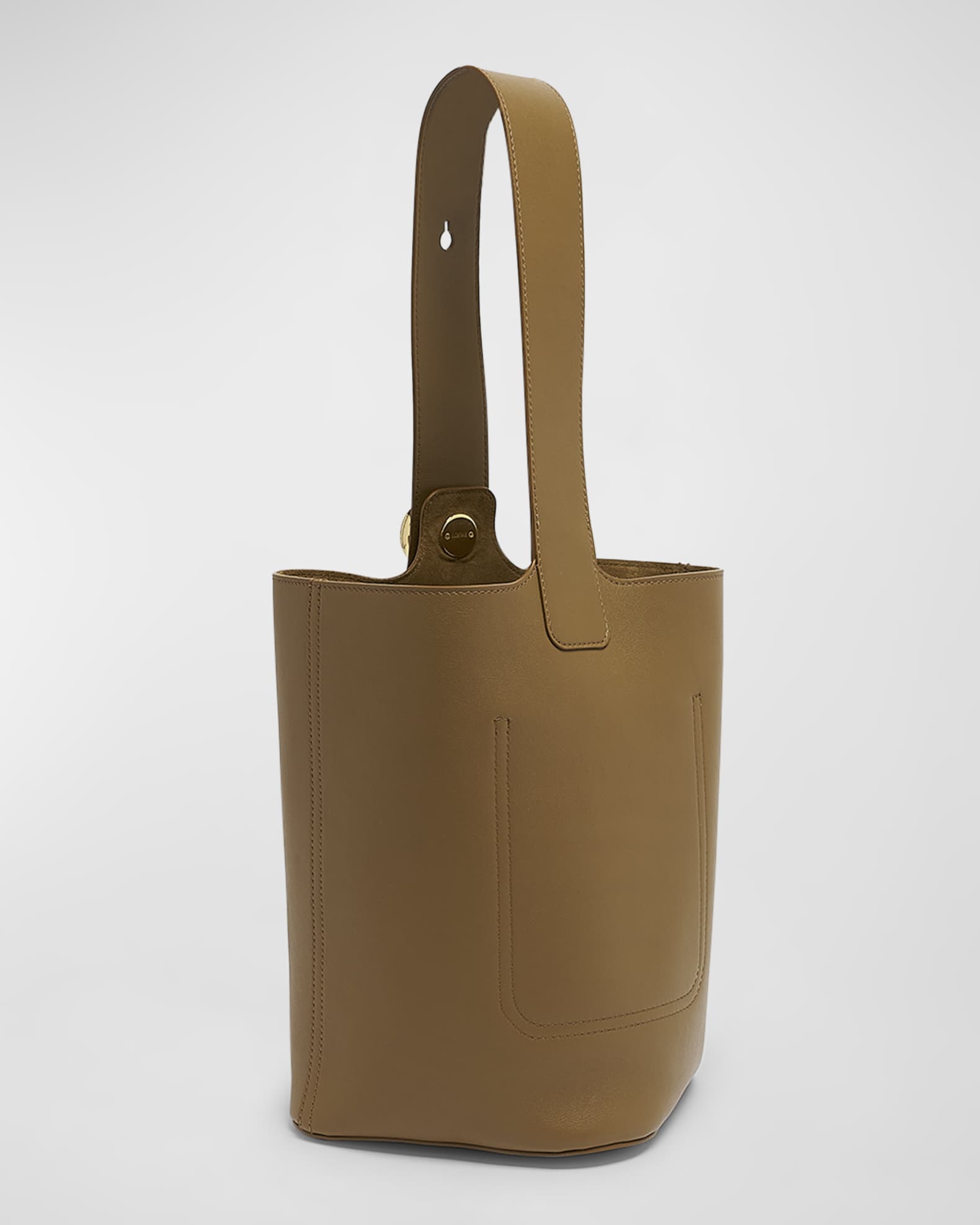 Loewe Anagram Pebble Leather Bucket Bag | Neiman Marcus