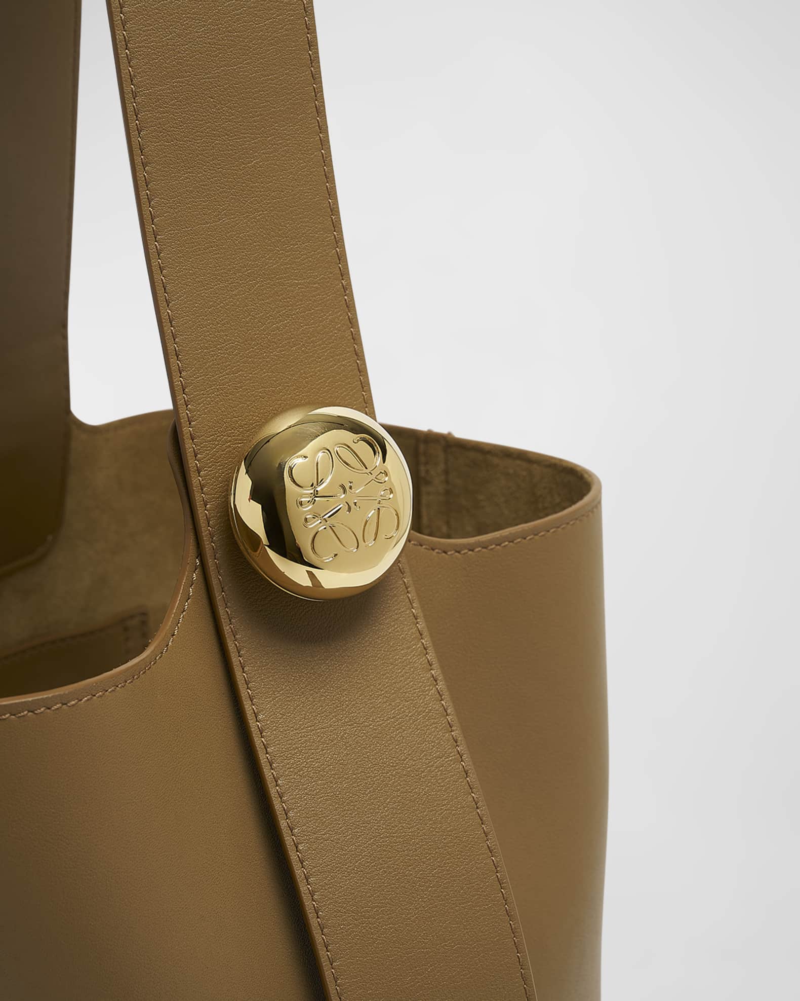 Loewe Anagram Pebble Leather Bucket Bag | Neiman Marcus