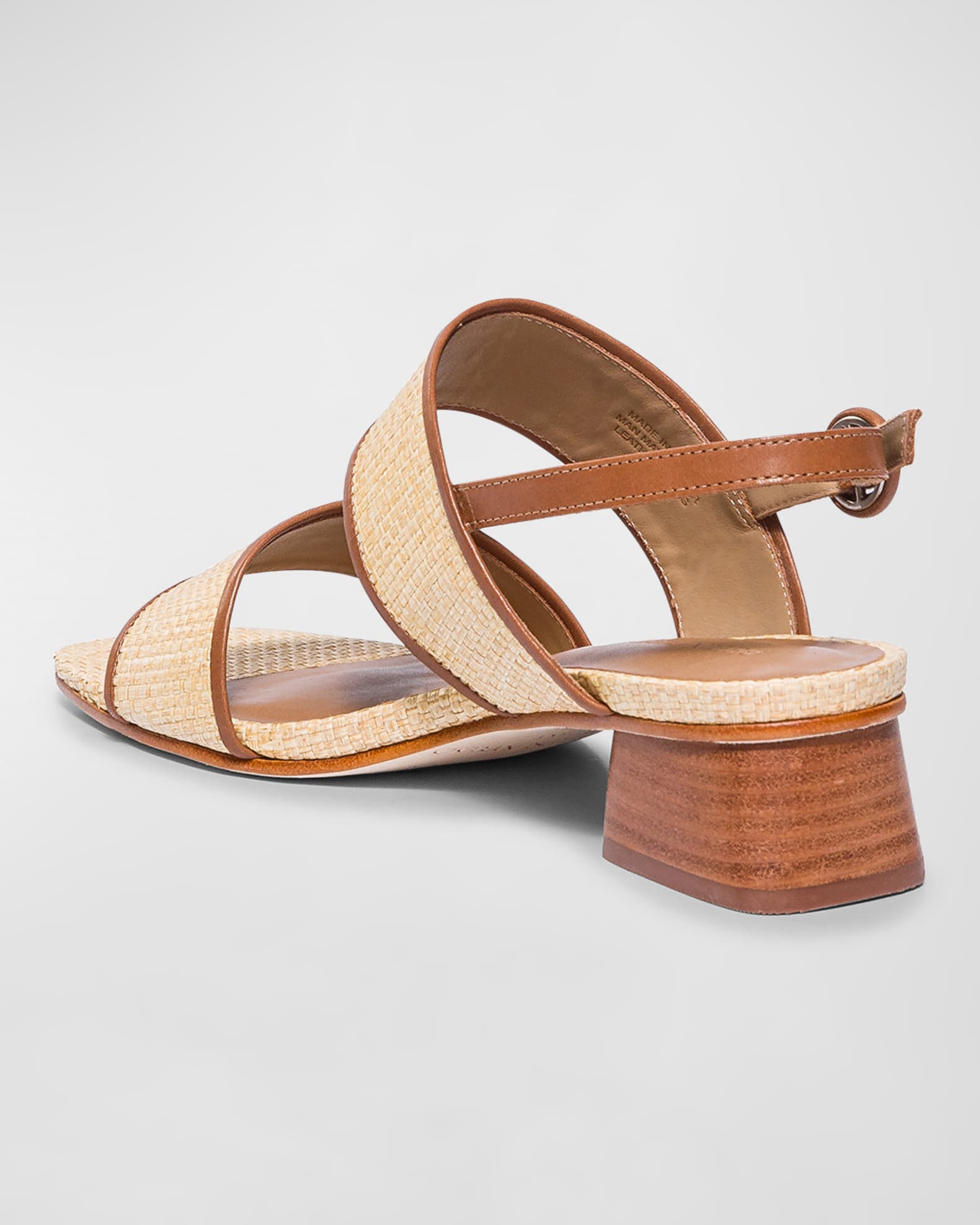 Bernardo Raffia Dual-Band Slingback Sandals | Neiman Marcus