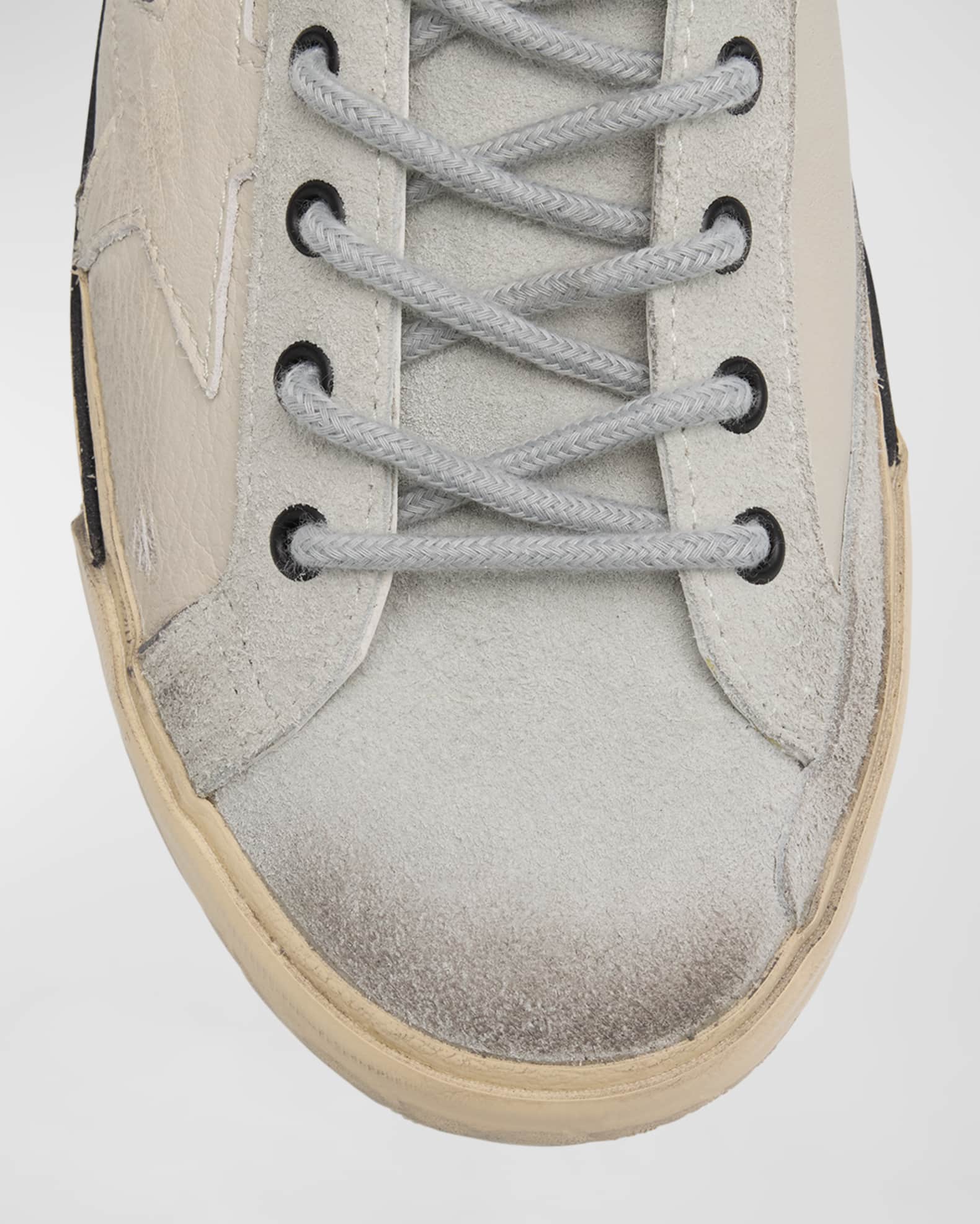 Golden Goose Men's Super-Star Leather Low-Top Sneakers | Neiman Marcus