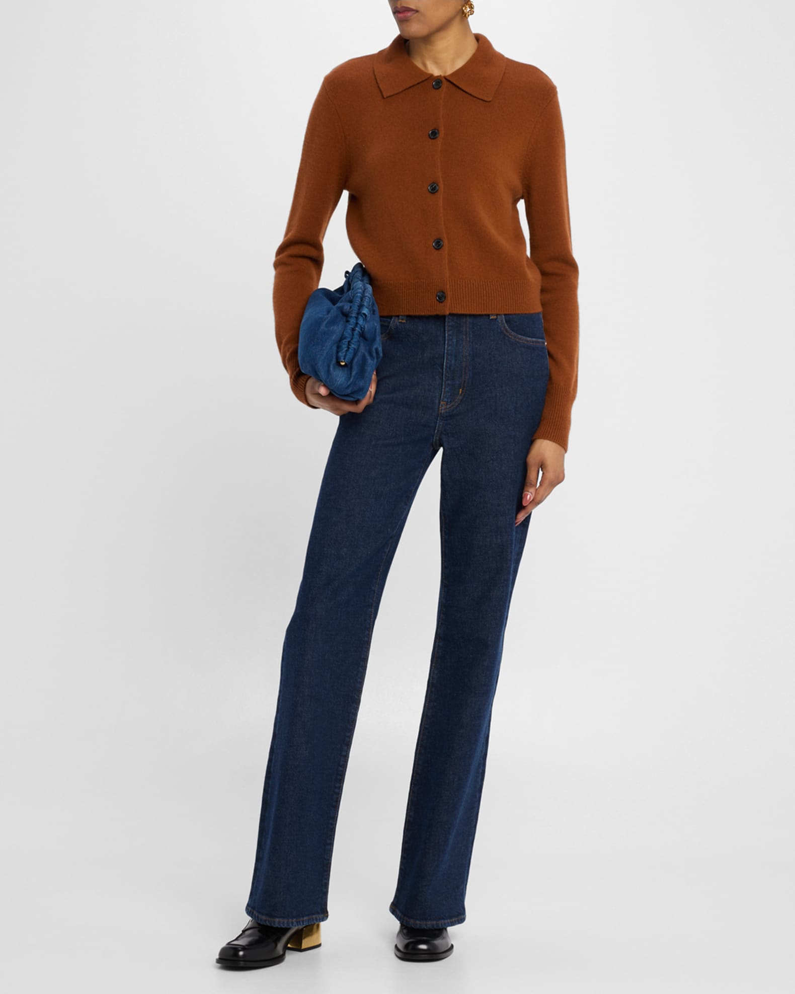 FRAME Shrunken Cashmere Cardigan | Neiman Marcus