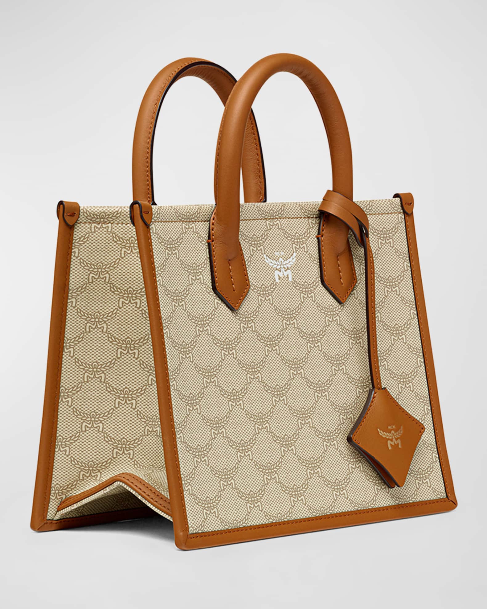 MCM Lauretos Monogram Canvas Tote Bag | Neiman Marcus