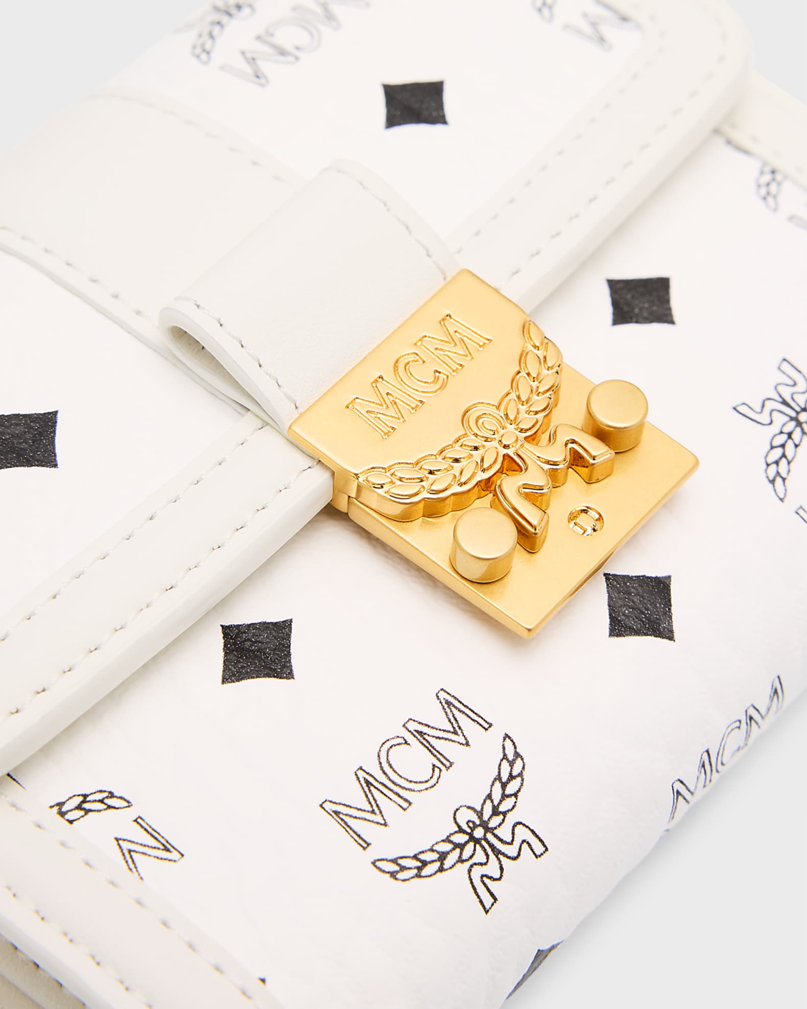MCM Tracy Small Visetos Trifold Wallet | Neiman Marcus