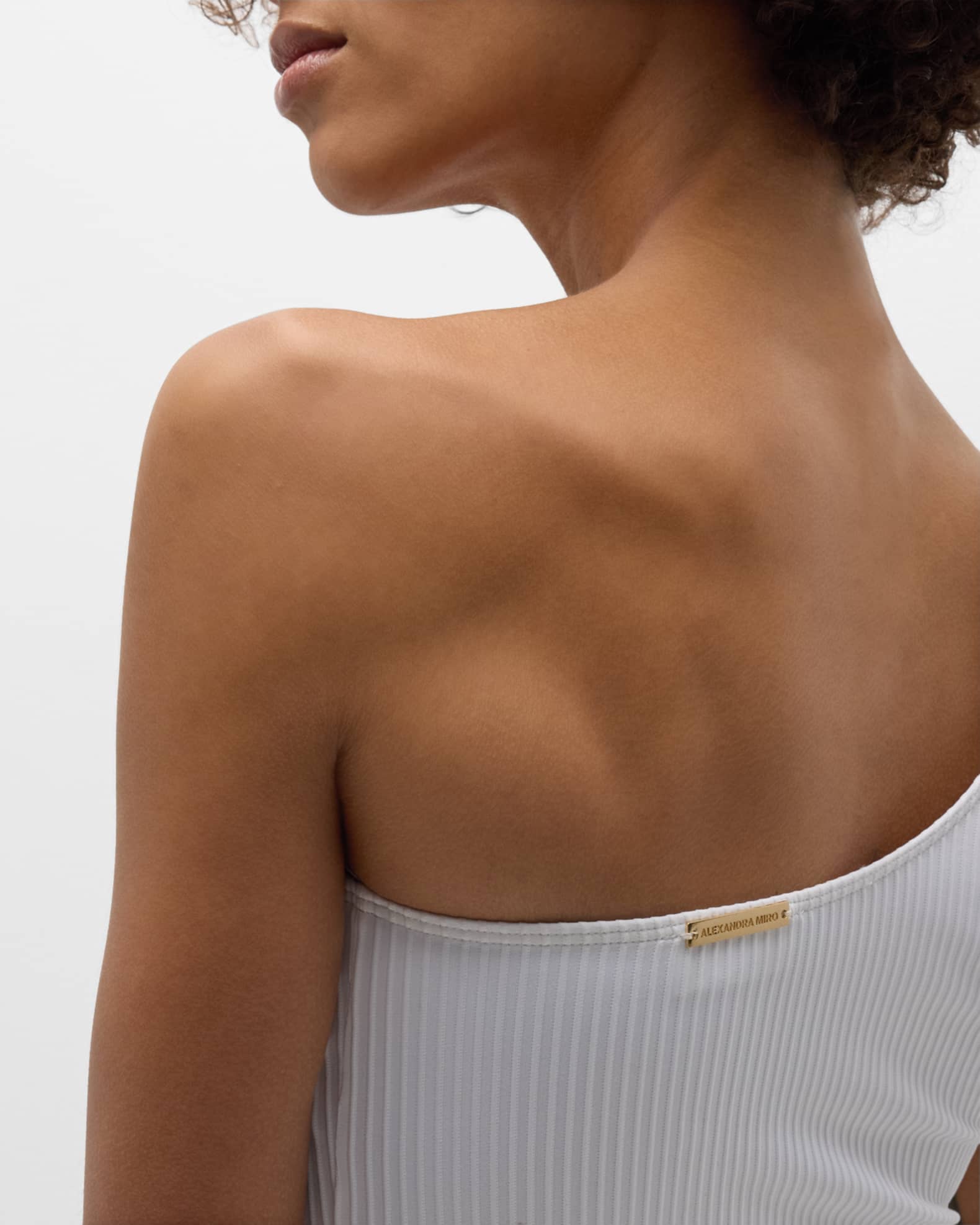 Alexandra Miro Davina Asymmetric Belted One-Piece Swimsuit | Neiman Marcus