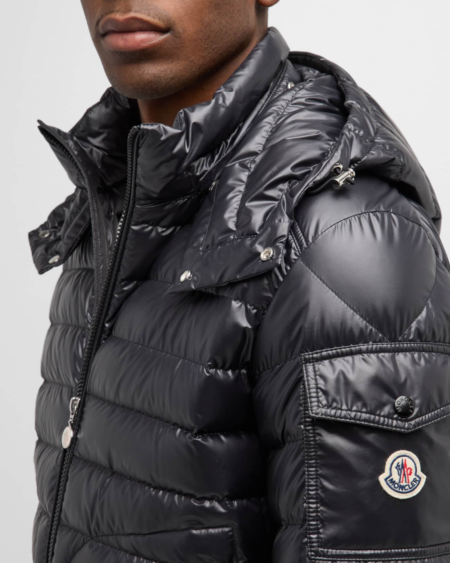 Moncler Men's Lauros Quilted Hooded Down Jacket | Neiman Marcus