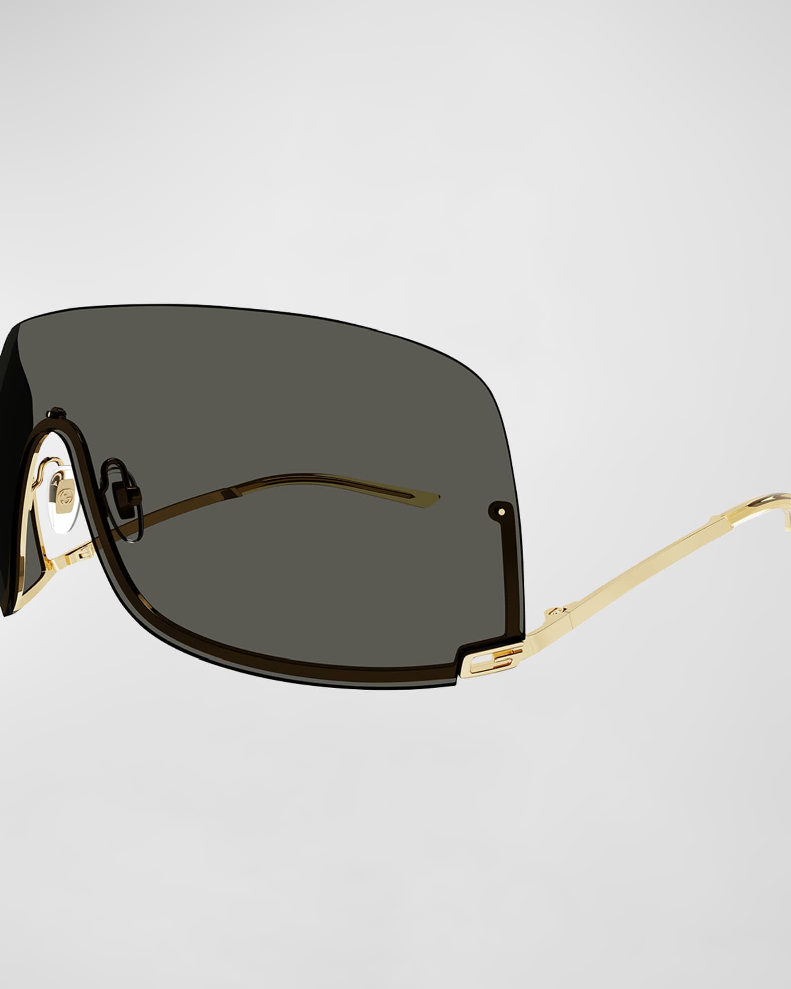 Gucci Rimless Metal Shield Sunglasses | Neiman Marcus