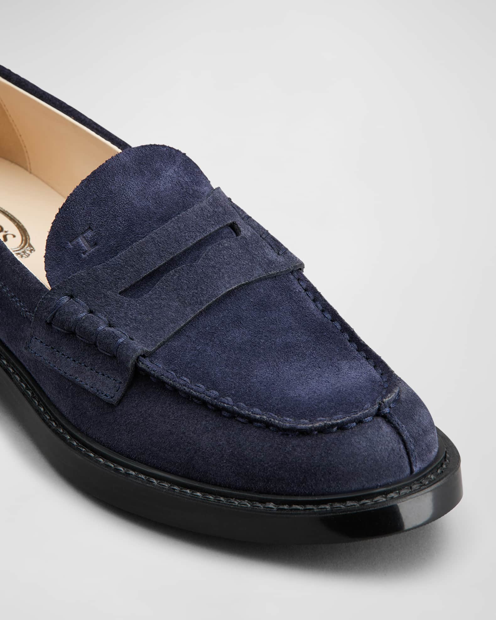 Tod's Suede Classic Penny Loafers | Neiman Marcus
