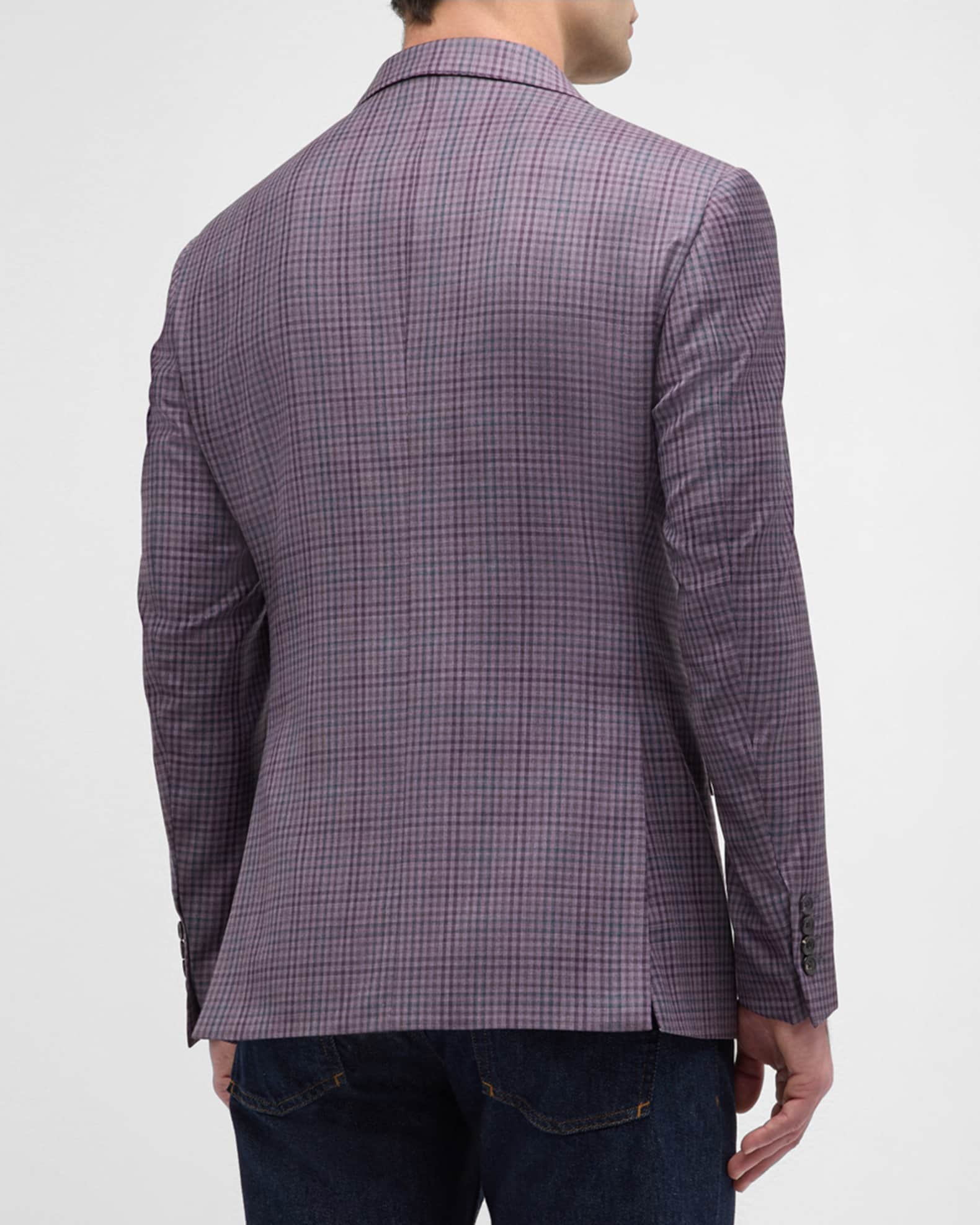 Emporio Armani Men's Check Wool Sport Coat | Neiman Marcus