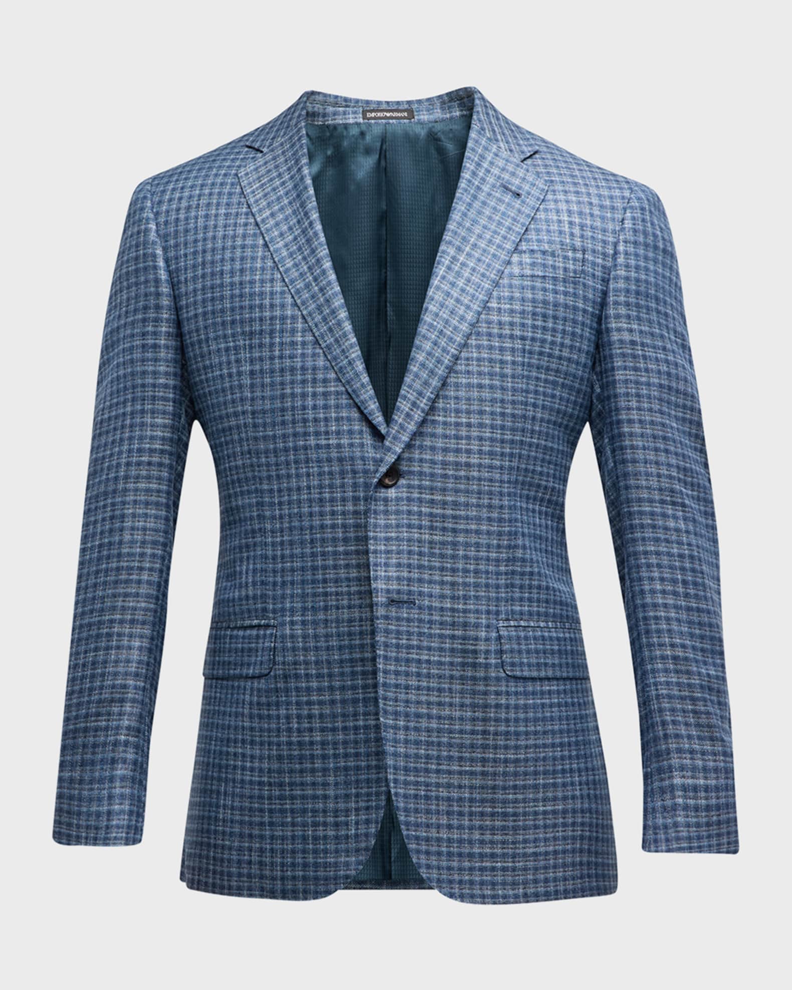 Emporio Armani Men's Check Sport Coat | Neiman Marcus