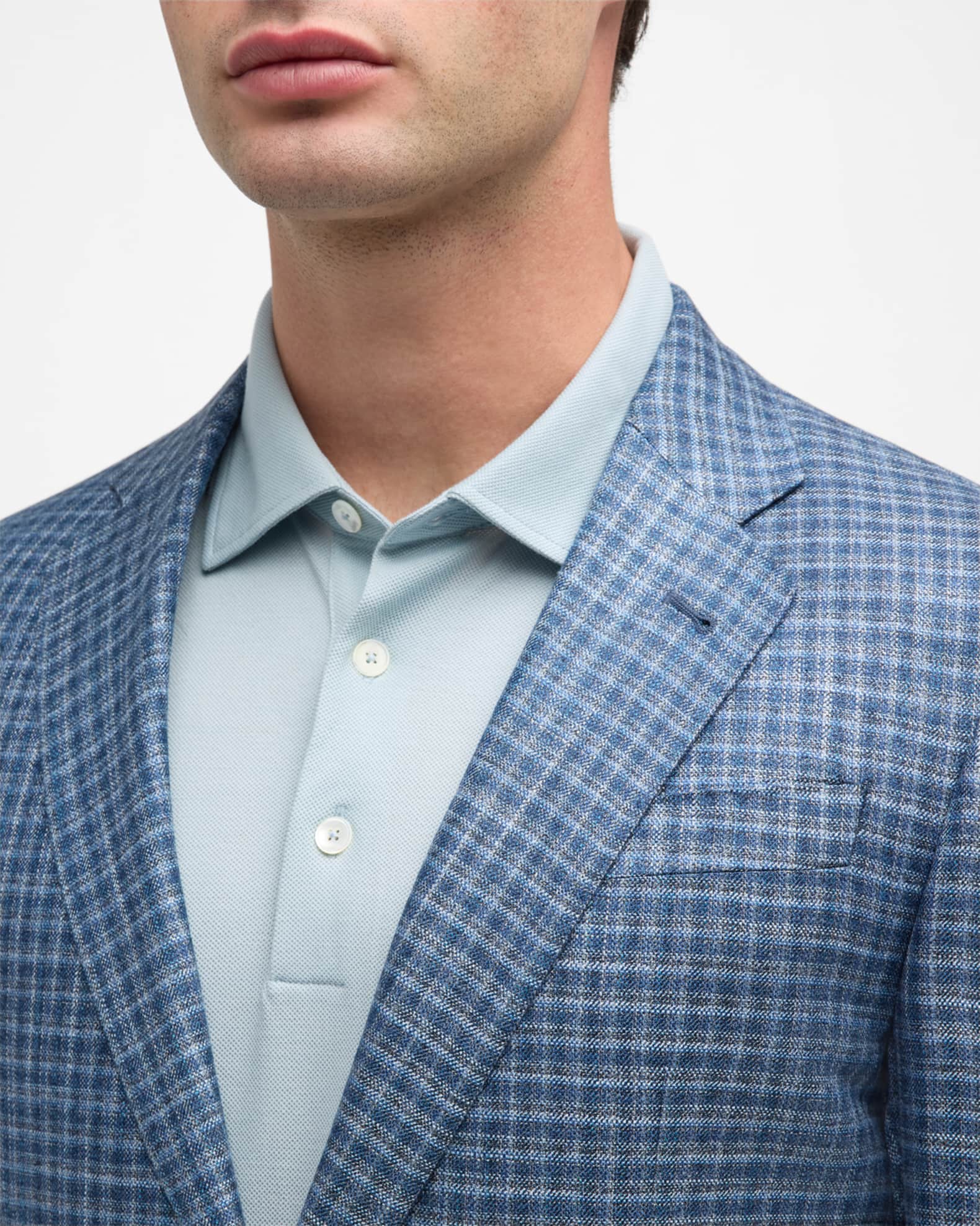 Emporio Armani Men's Check Sport Coat | Neiman Marcus