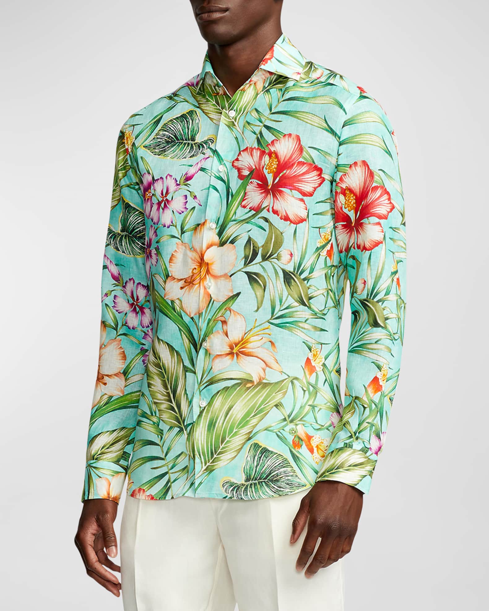 Ralph Lauren Purple Label Men's Serengeti Delano Floral Button-Down ...