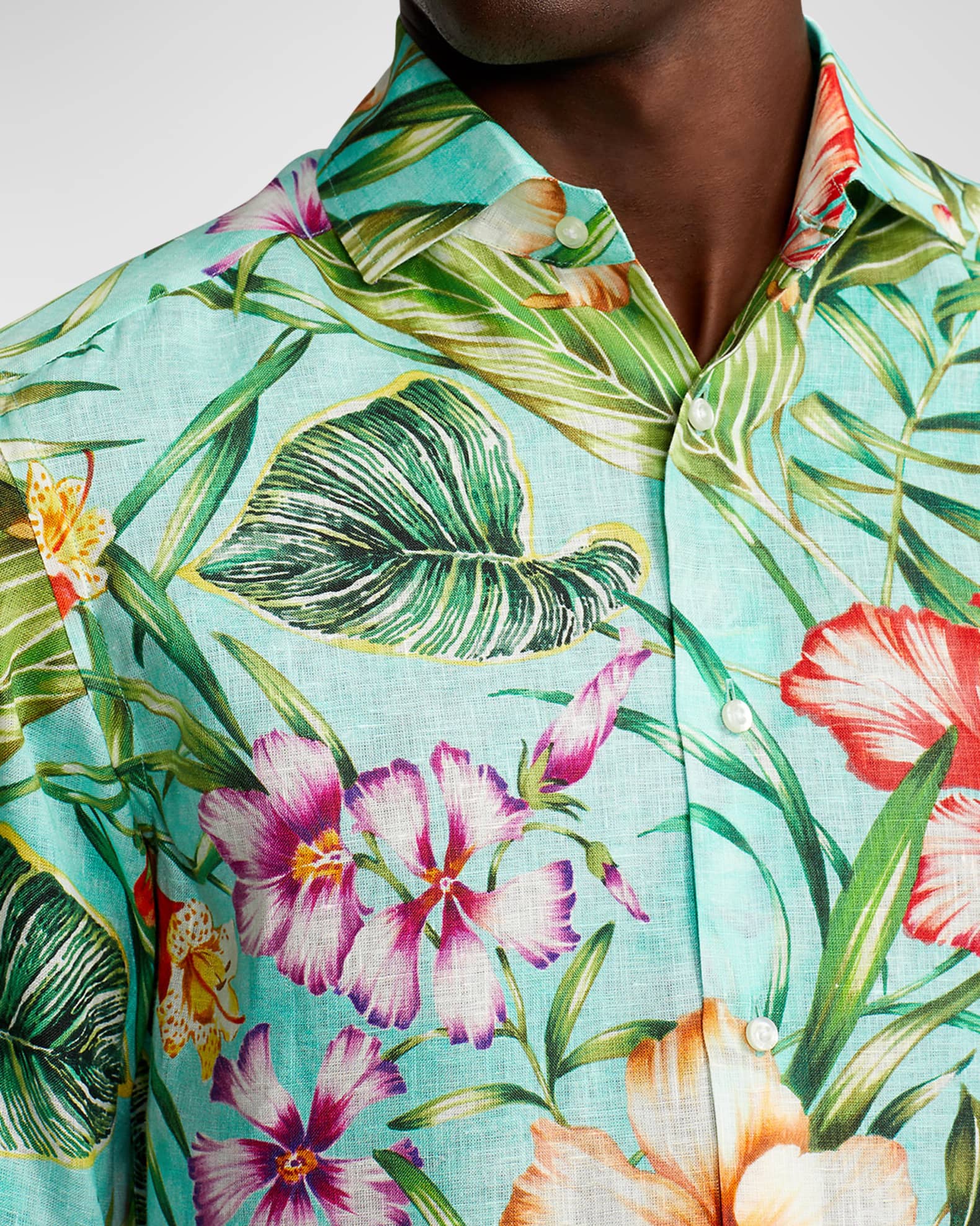 Ralph Lauren Purple Label Men's Serengeti Delano Floral Button-Down ...