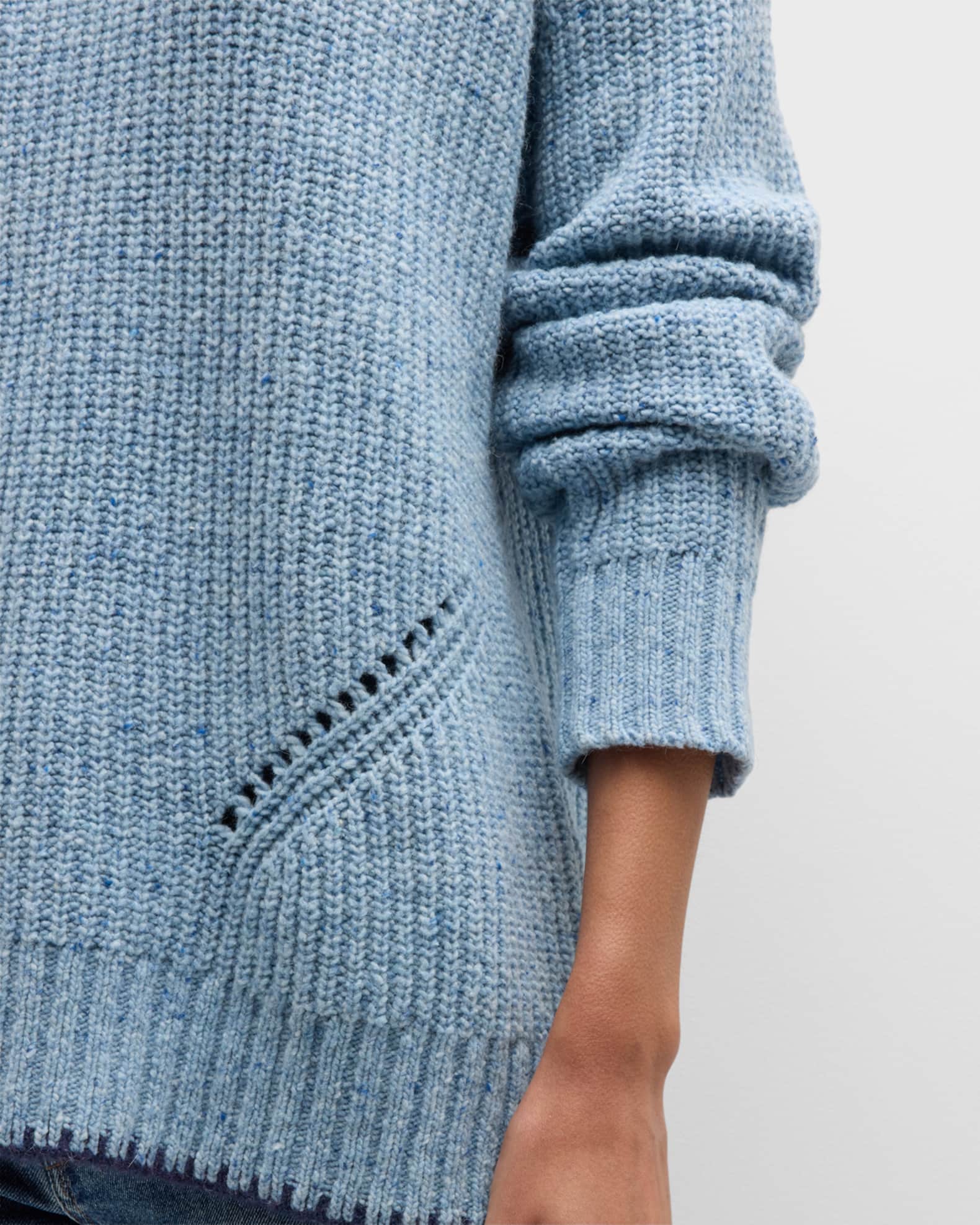 ATM Anthony Thomas Melillo Heather Merino Wool-Blend Crewneck Sweater ...