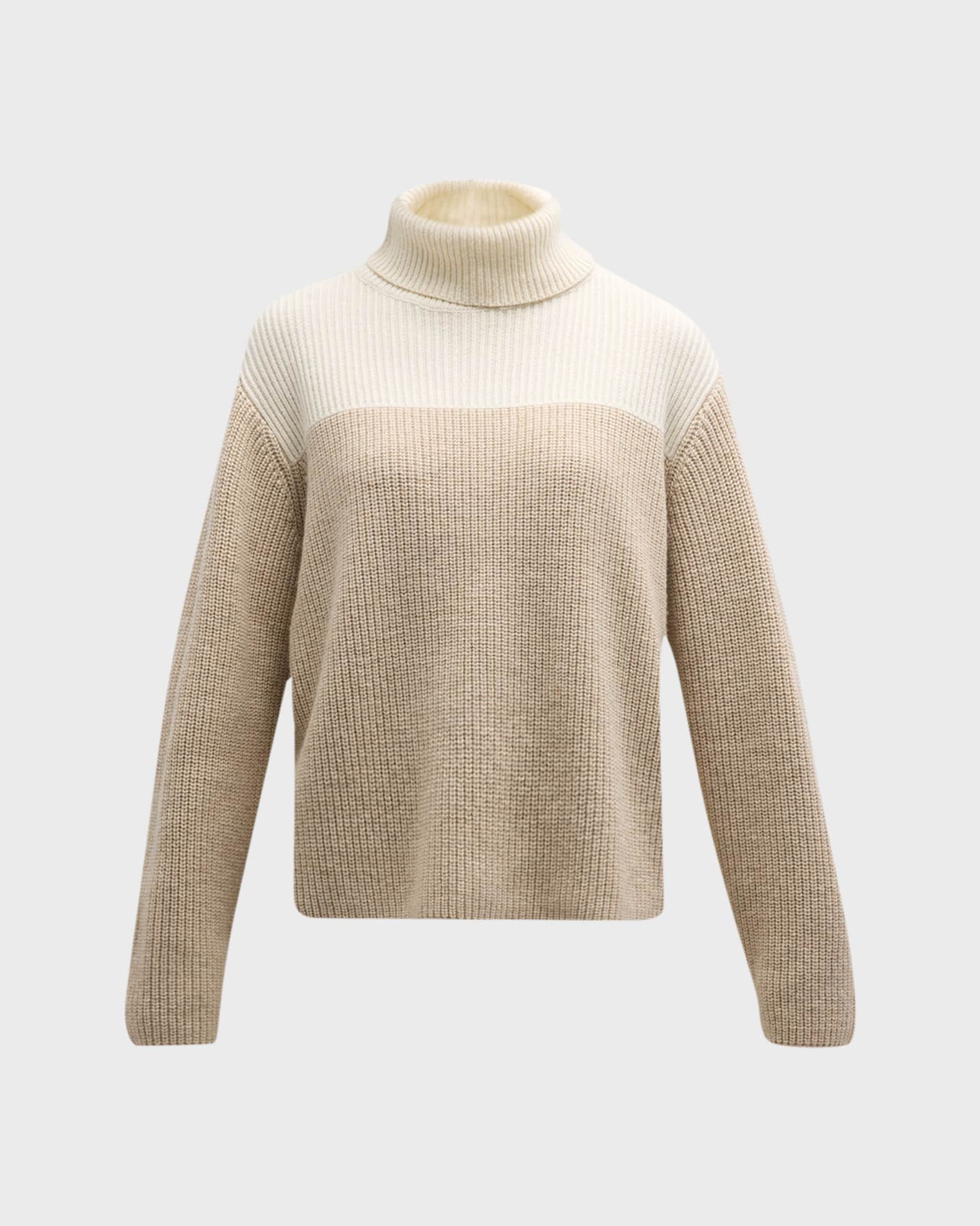 ATM Anthony Thomas Melillo Wool-Blend Colorblock Turtleneck Sweater ...