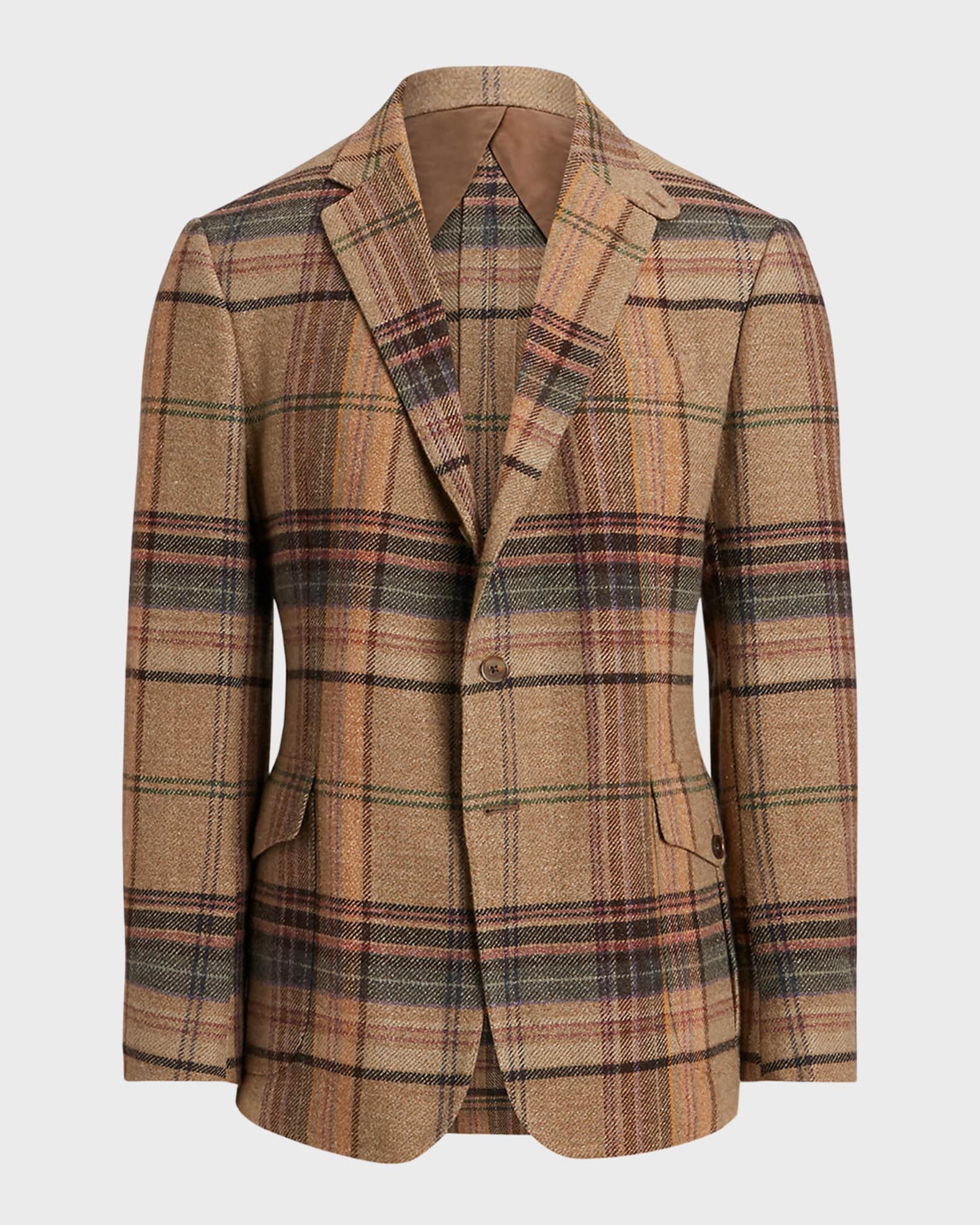 Ralph Lauren Purple Label Men's Kent Hand-Tailored Plaid Tweed Sport ...