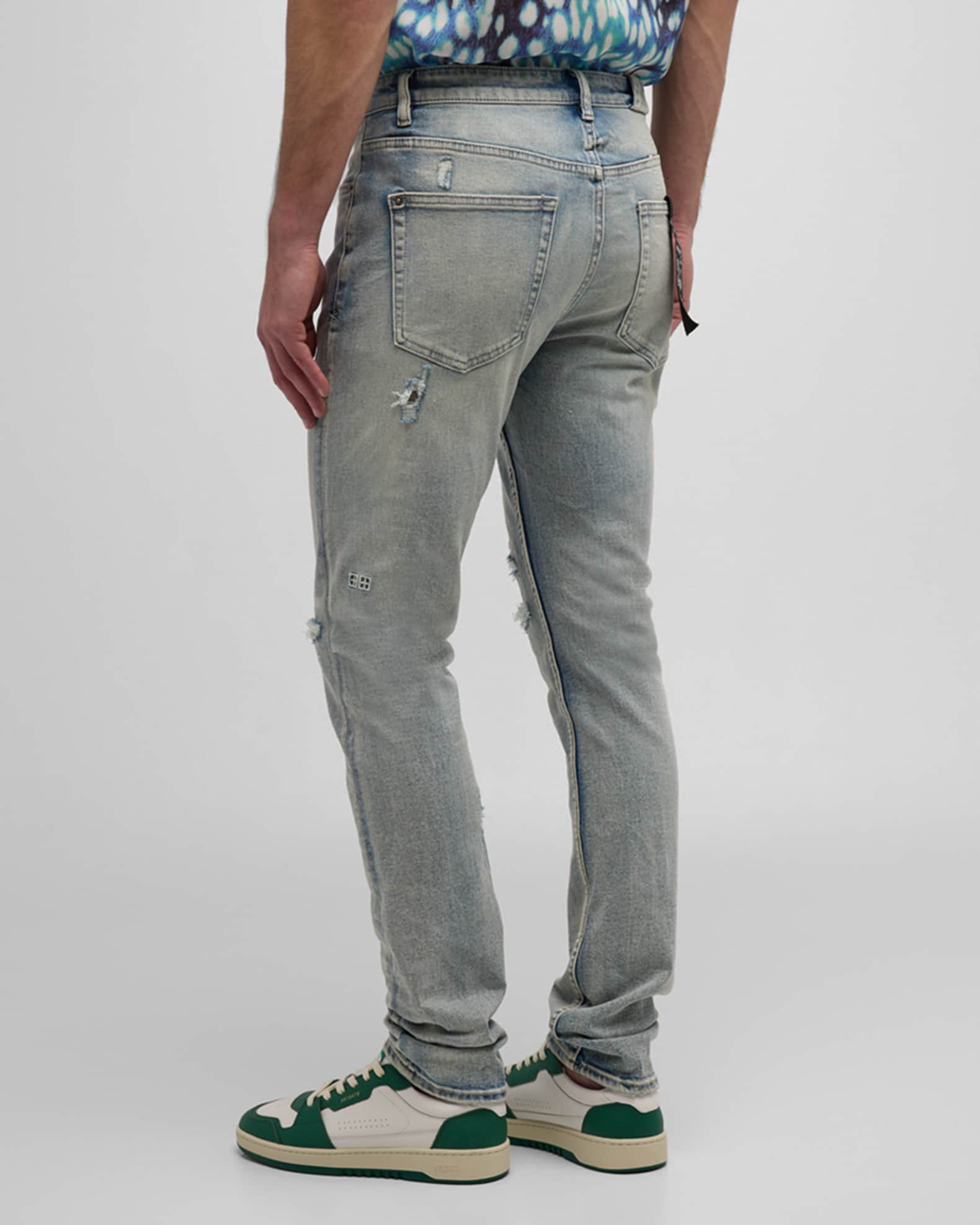 Ksubi Men's Chitch Punk Blue Shred Jeans | Neiman Marcus