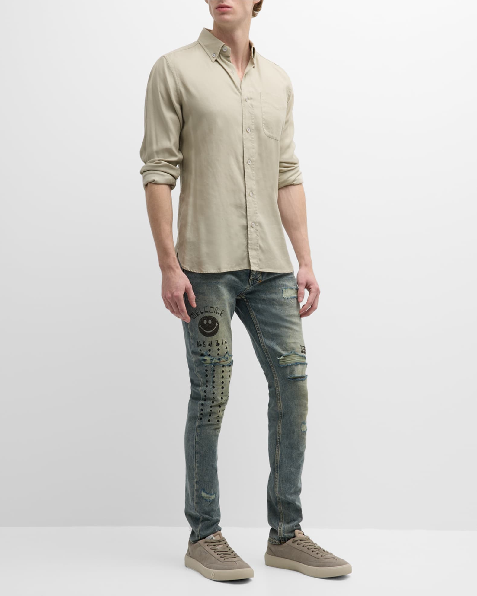 Ksubi Men's Van Winkle Throw Bak Trash Jeans | Neiman Marcus