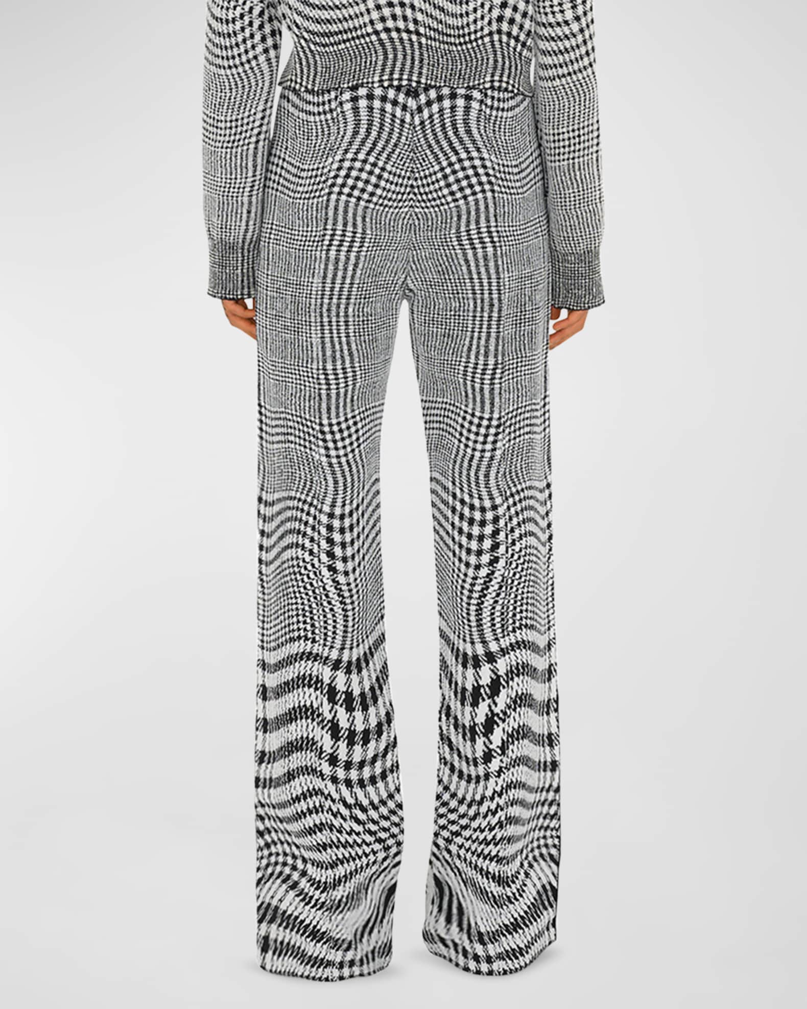 Burberry Degrade Wavy Check Straight-Leg Pants | Neiman Marcus